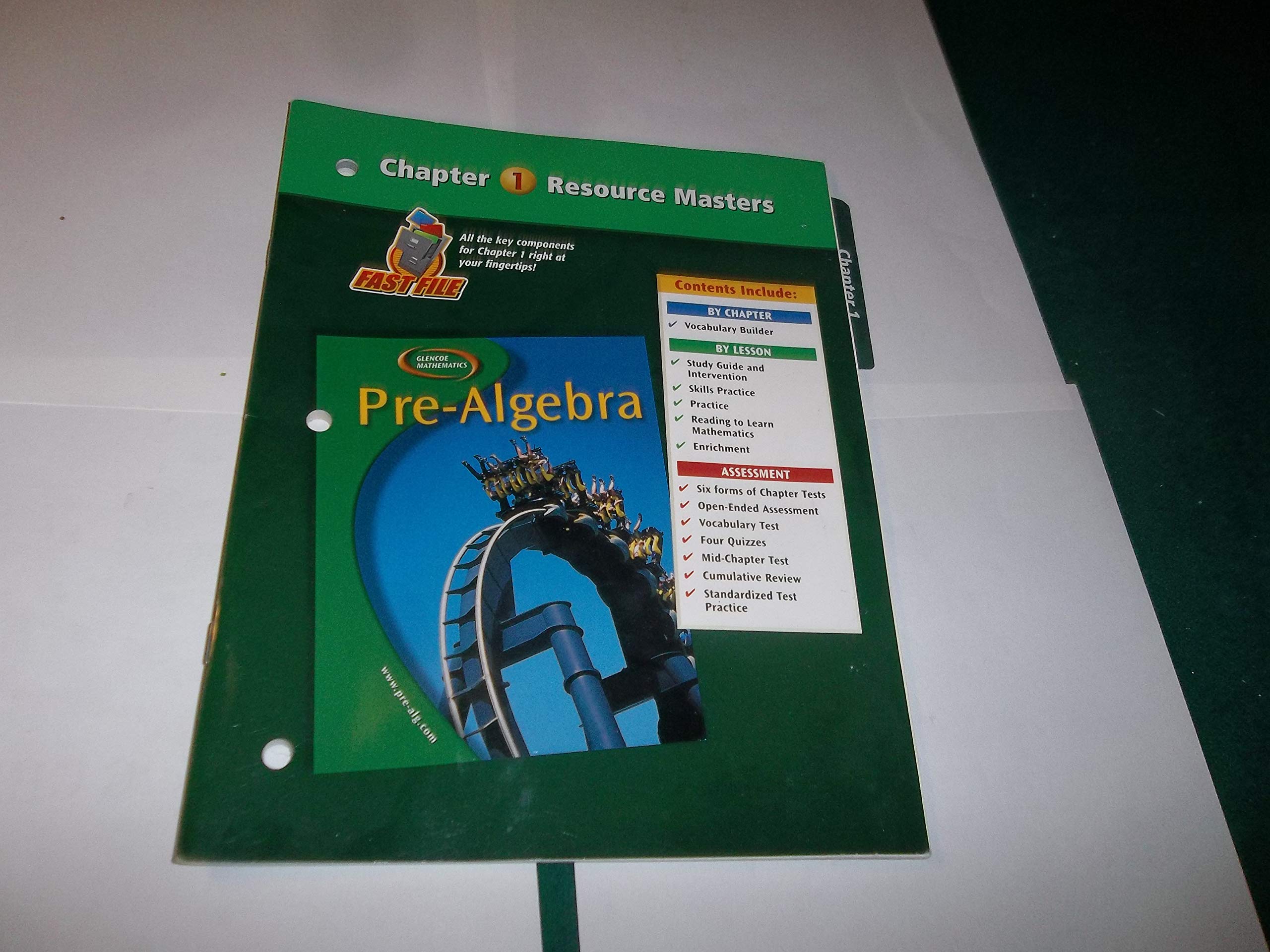 Pre-Algebra, Chapter 1 Resource Masters: unknown author: 9780078277672 ...