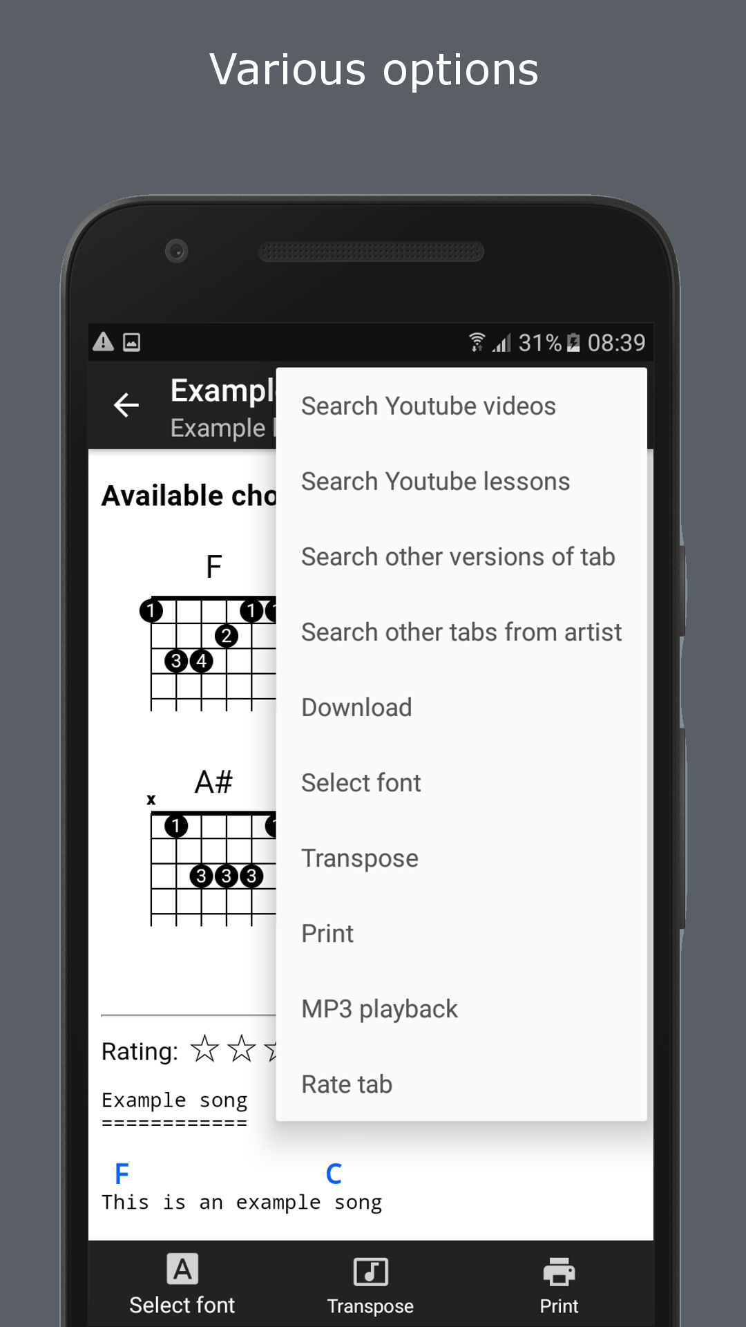 GuitarTab Pro - Tabs and chords:Amazon.com:Appstore for Android