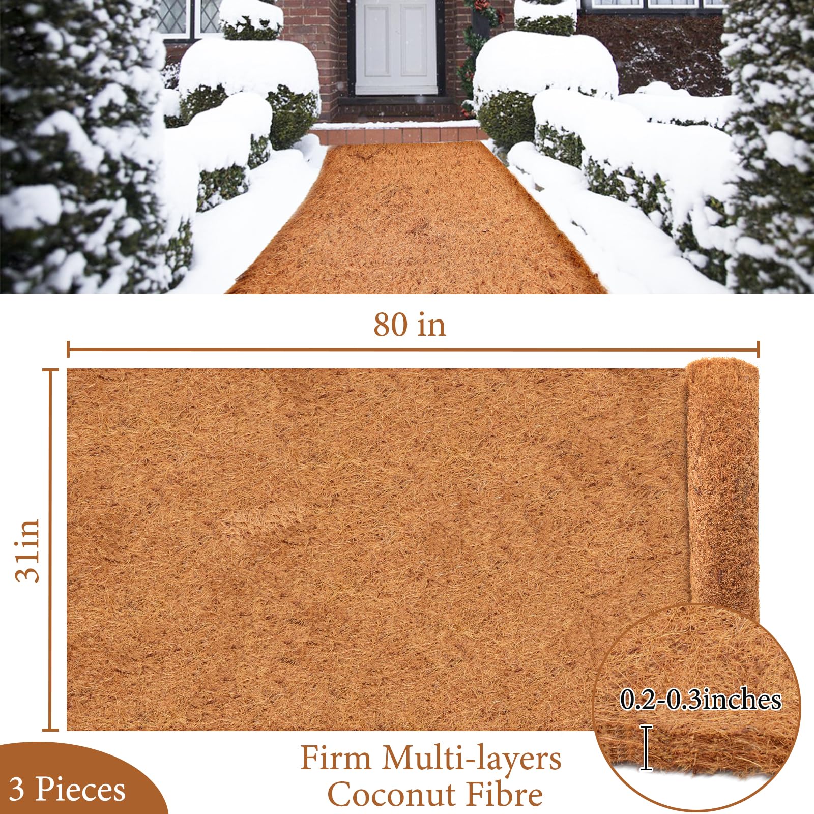 Snapklik.com : Riare 3 Pack 31 X 80 Inch No Slip Ice And Snow Carpet ...