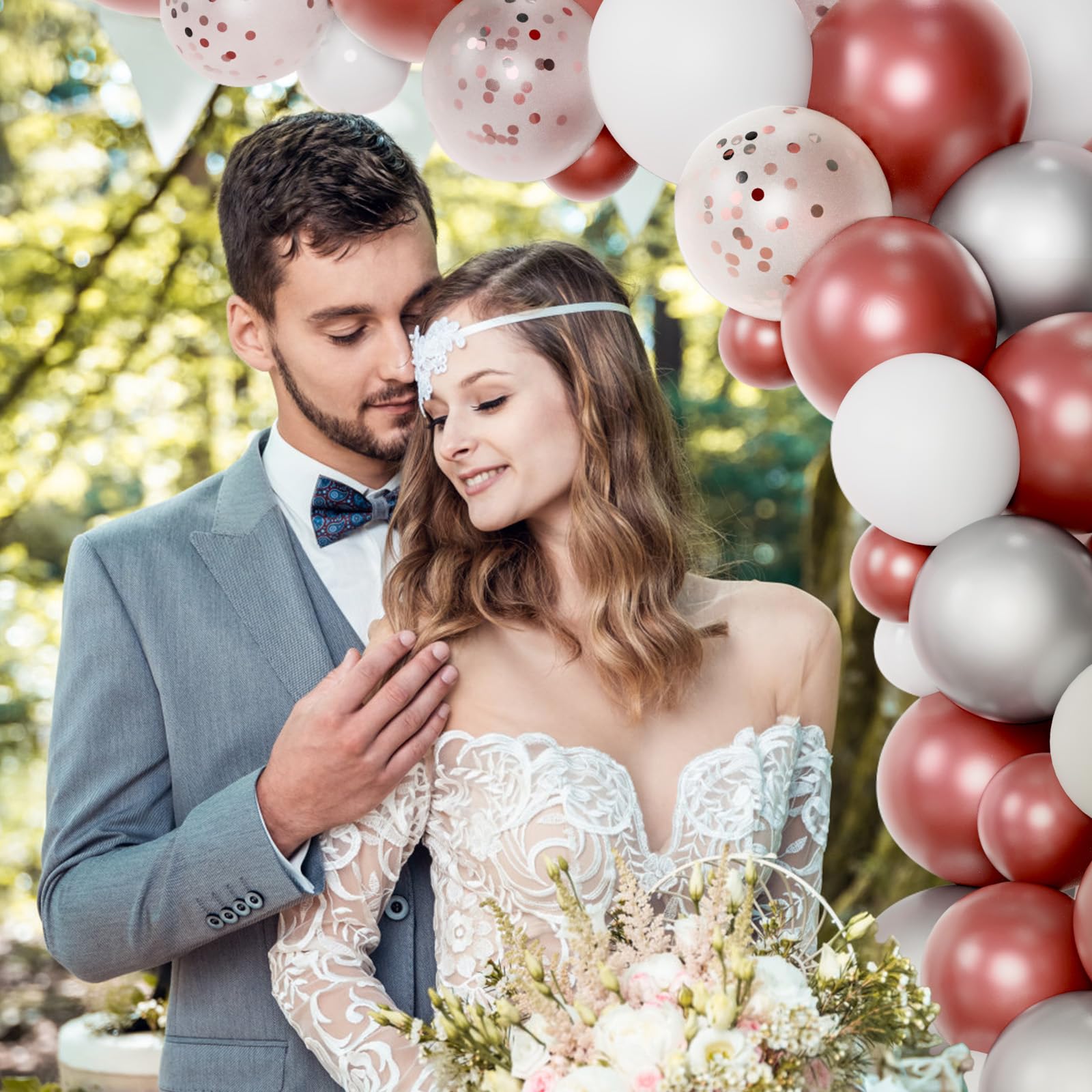 Snapklik.com : 110 Pack Maroon Balloons Garland Arch Kit, 12/10/5 ...