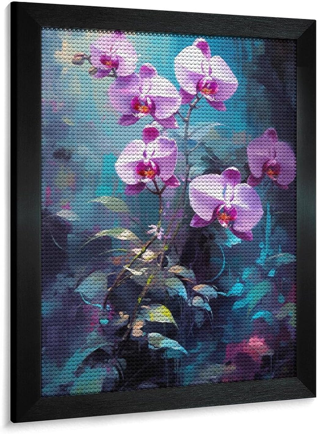 Amazon.co.jp: Diamond Art Kit, Purple Orchid, 5D Mosaic Art, Mural Oil ...