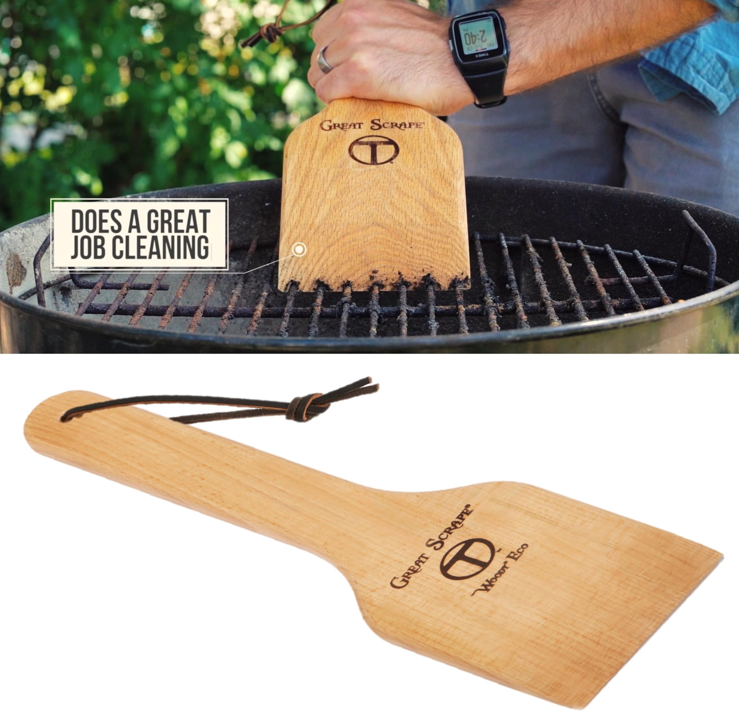 Amazon.com : Great Scrape® - Woody® Eco (14") - The Ultimate BBQ ...