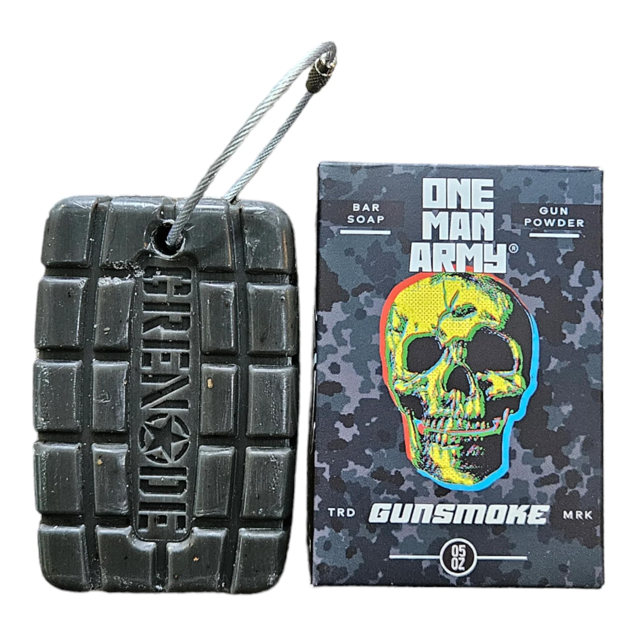 Amazon.com : GRENADE Gunsmoke Bar Soap for Men Body and Face Natural ...