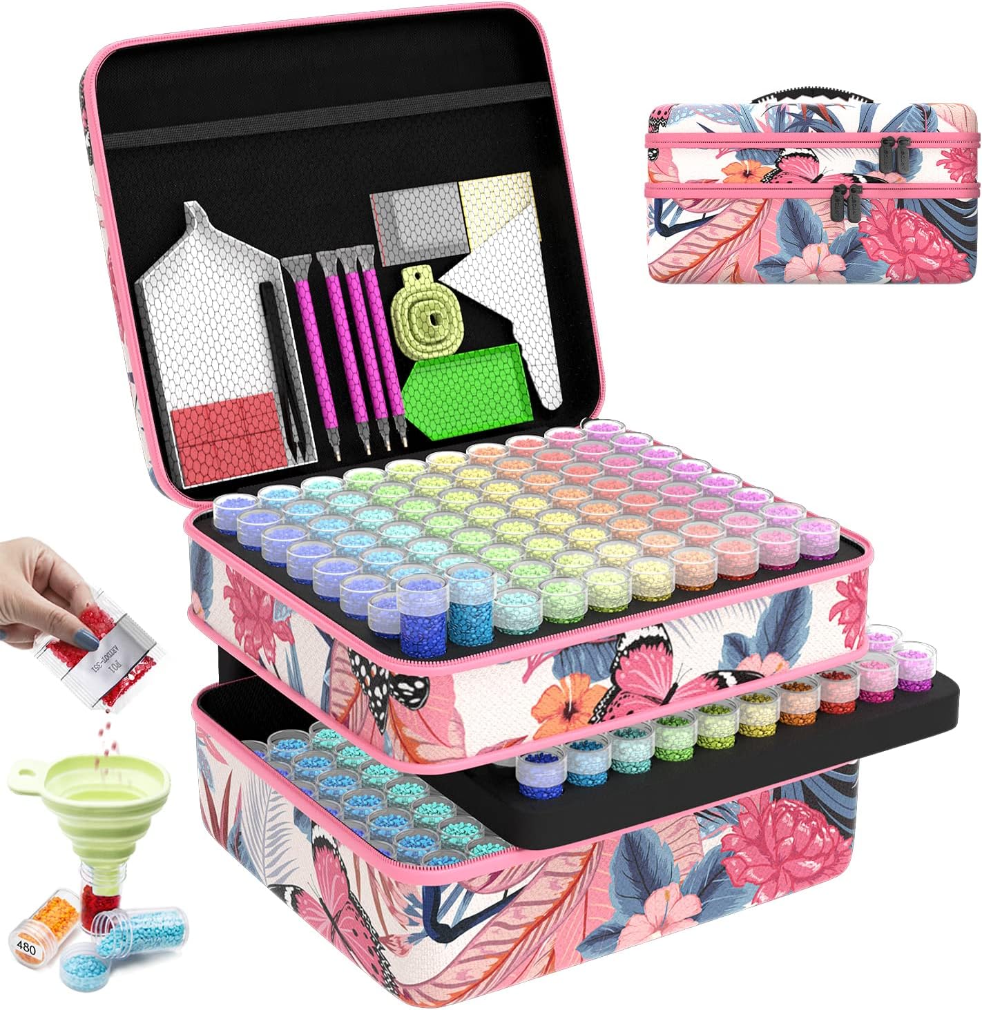 Amazon.com: ARTDOT Diamond Painting Storage Boxes, 240 Slots Bead ...