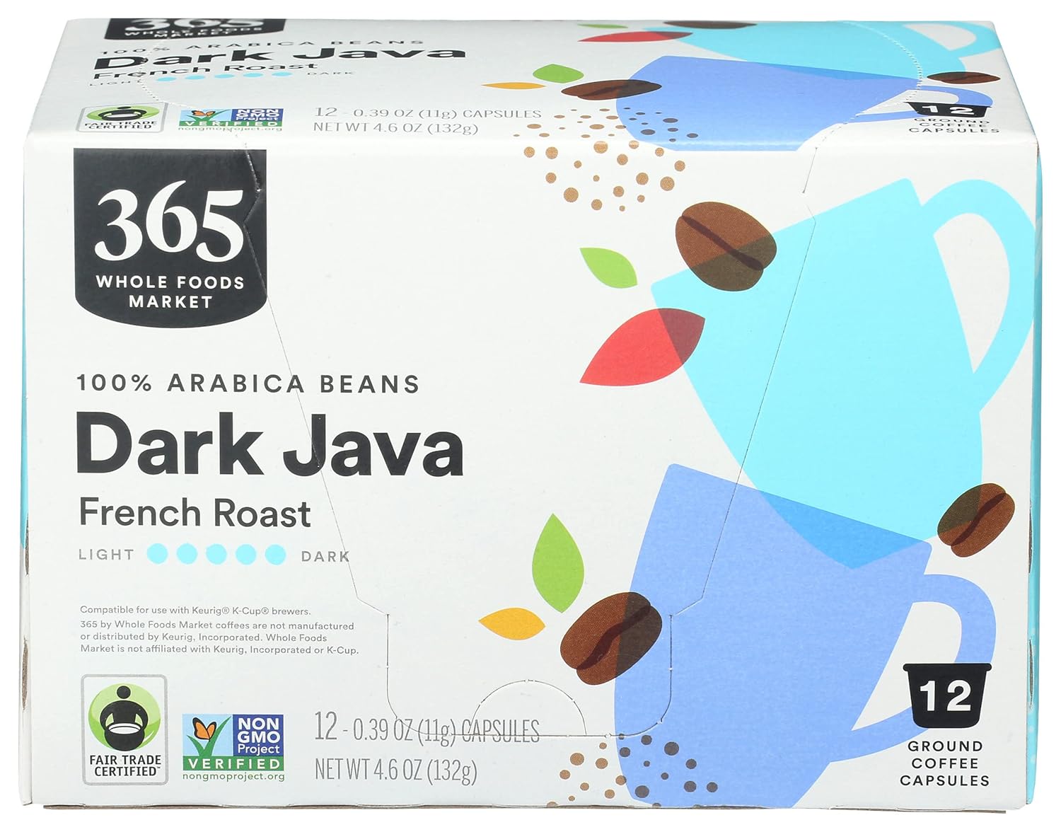 Amazon.com : 365 by Whole Foods Market, Coffee Dark Java French Roast ...