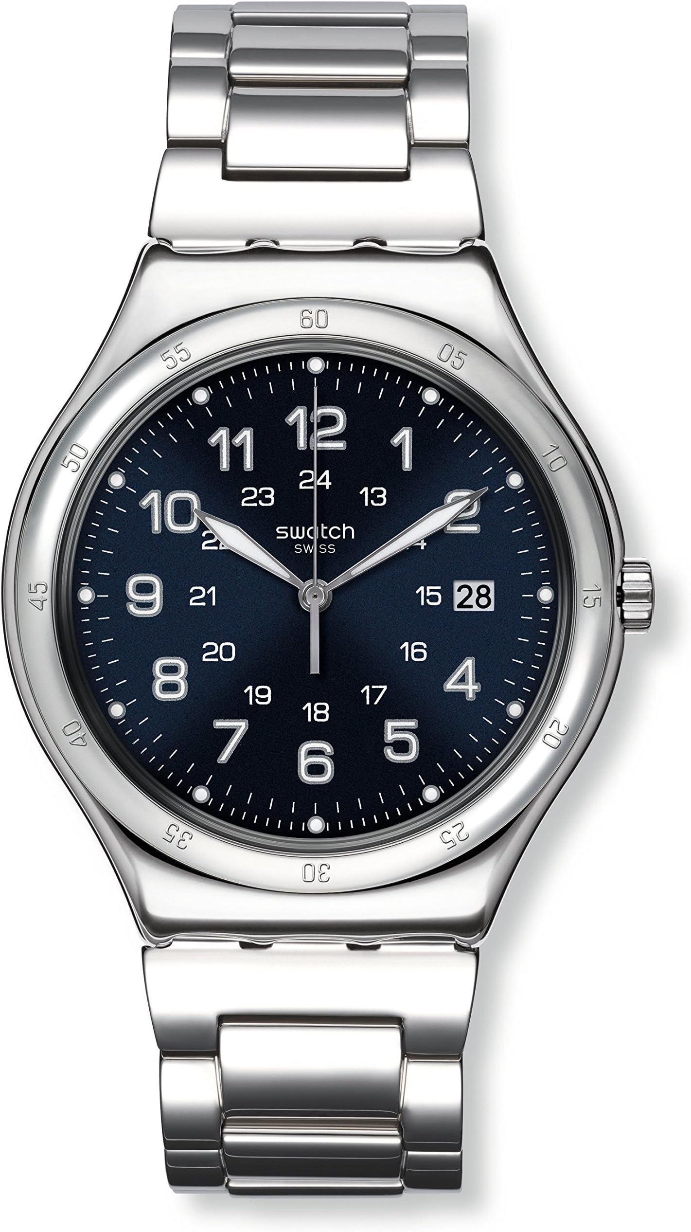 Swatch Orologio da Uomo Digitale al Quarzo con Cinturino in Acciaio ...