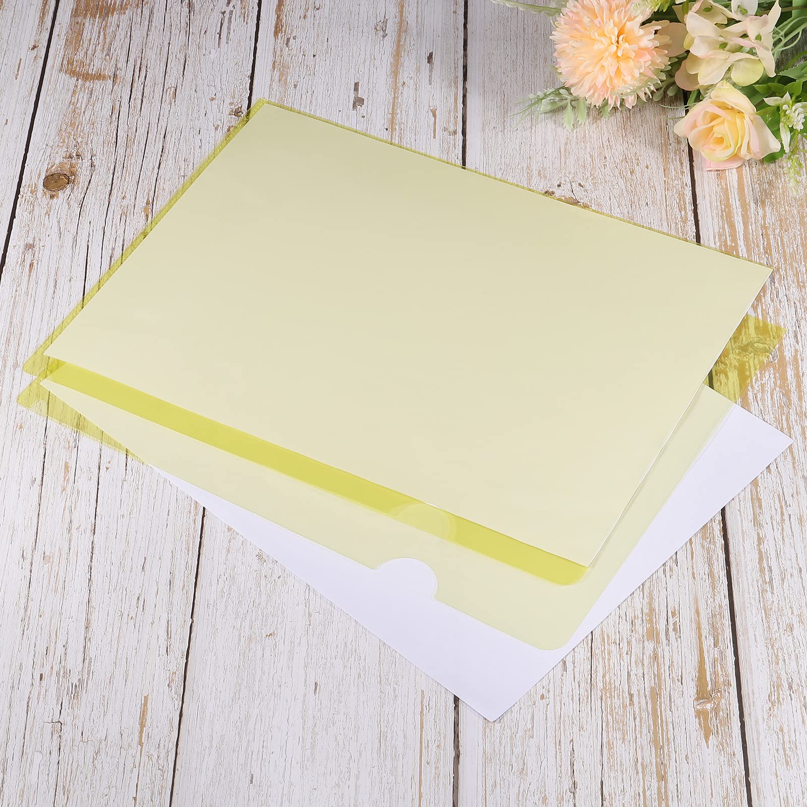 Plastic File Folders 24 Pack A4 L Type Folders - Purple Plastic ...