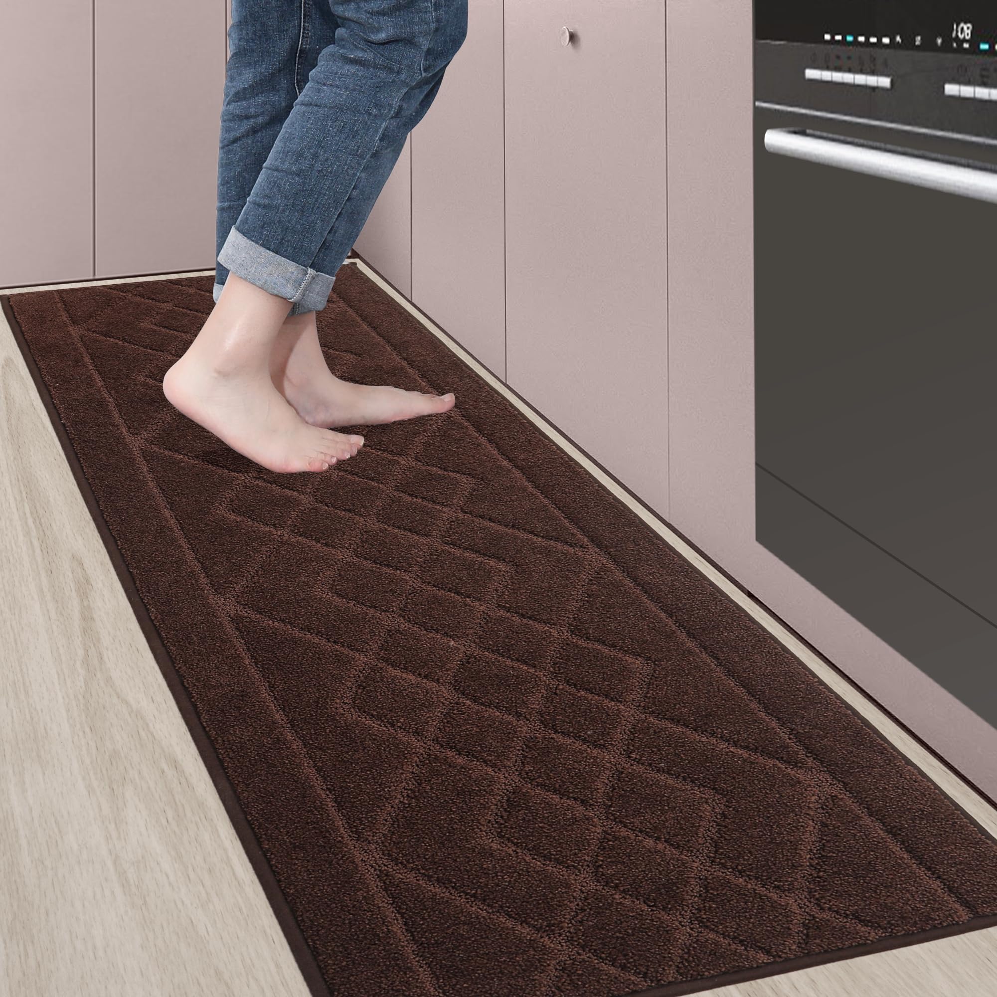 BEQHAUSE Kitchen Runner Rug 20"x59", Non-Slip Kitchen Mats for Floor ...