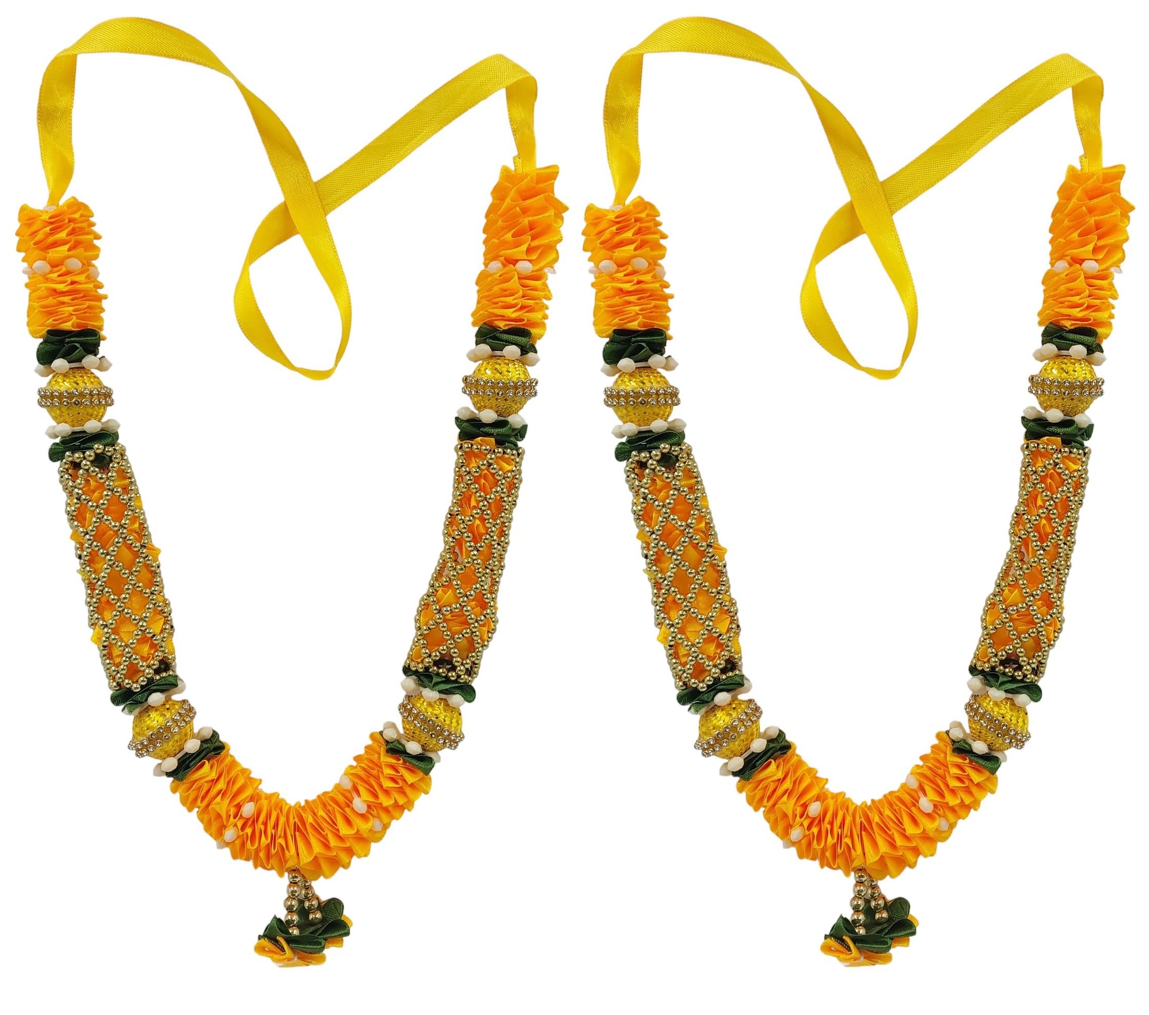 Snabs Yellow Ribbon Mala for Photo Frames and Gods Idols, Garland for ...