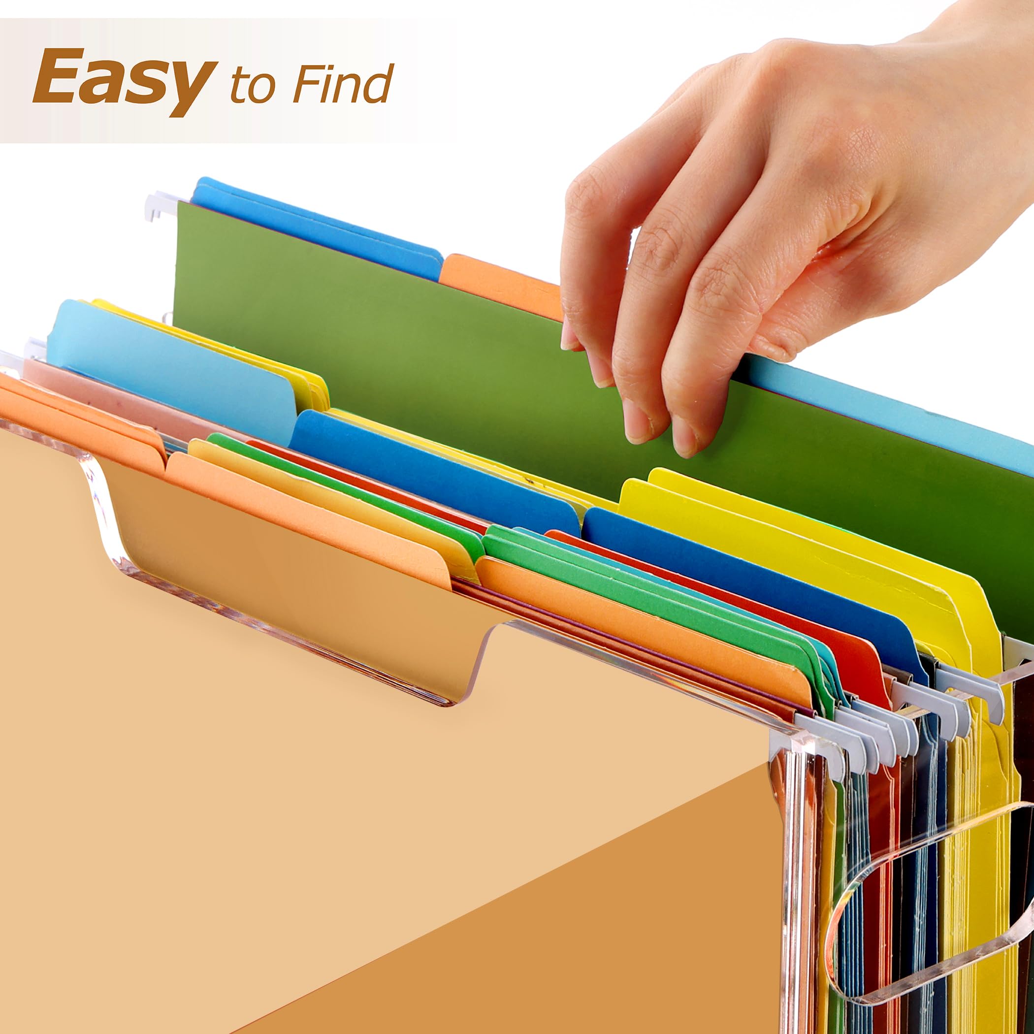 Snapklik.com : Hanging File Box, Letter Size Acrylic Hanging File ...