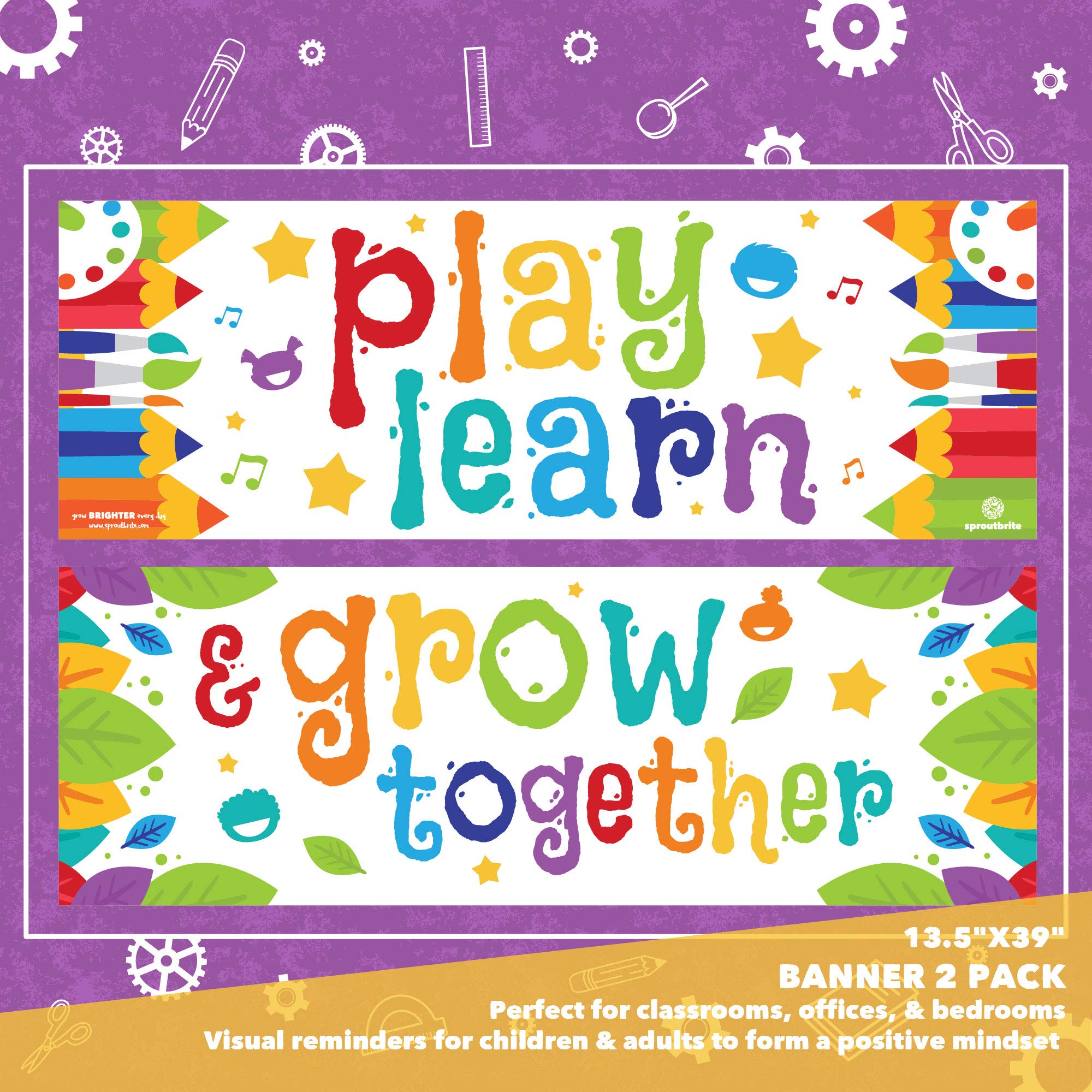 Buy Sproutbrite Classroom Decorations - Banner and Poster for Teachers ...