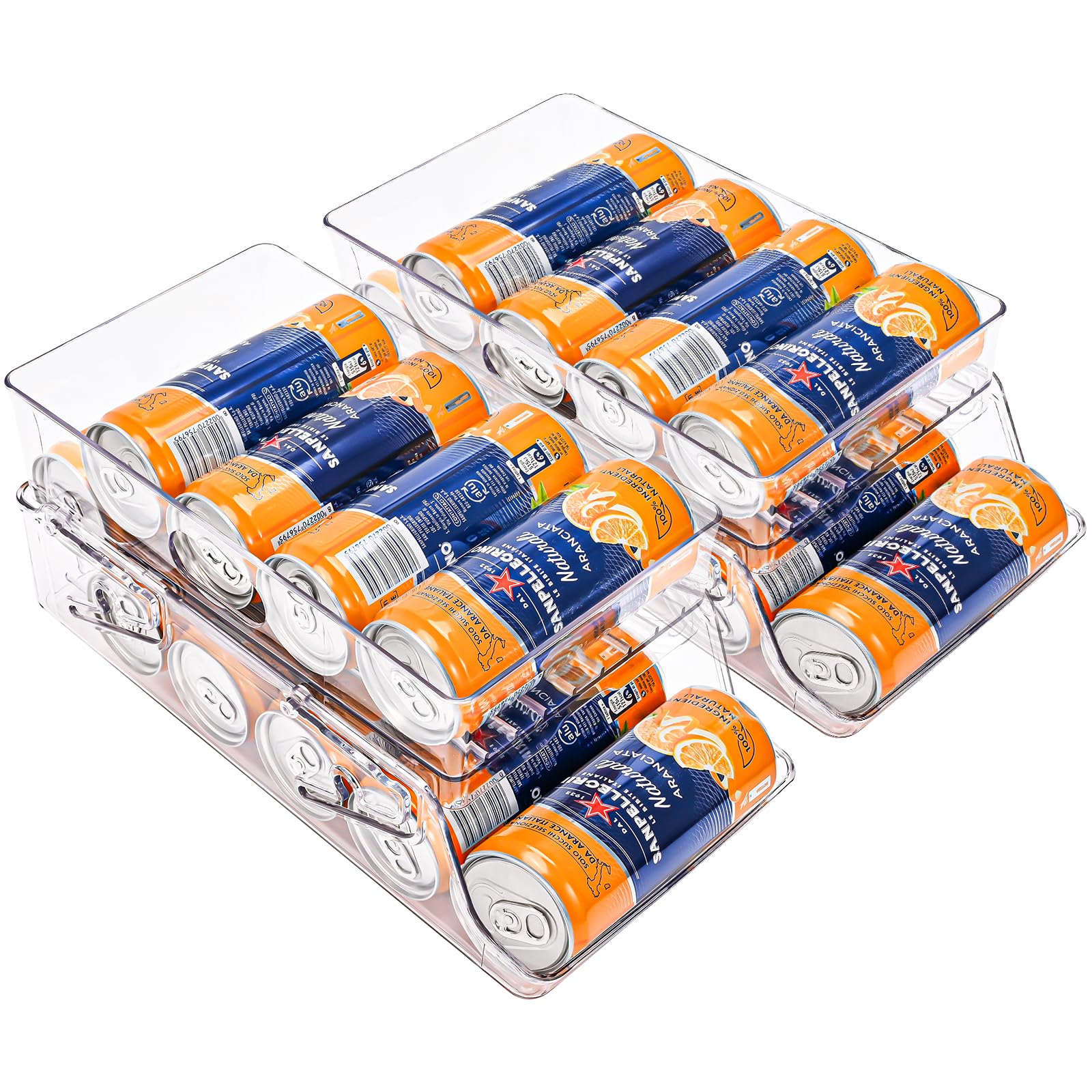 Puricon Medium Foldable Skinny Can Organizer, Auto-Rolling Drink ...