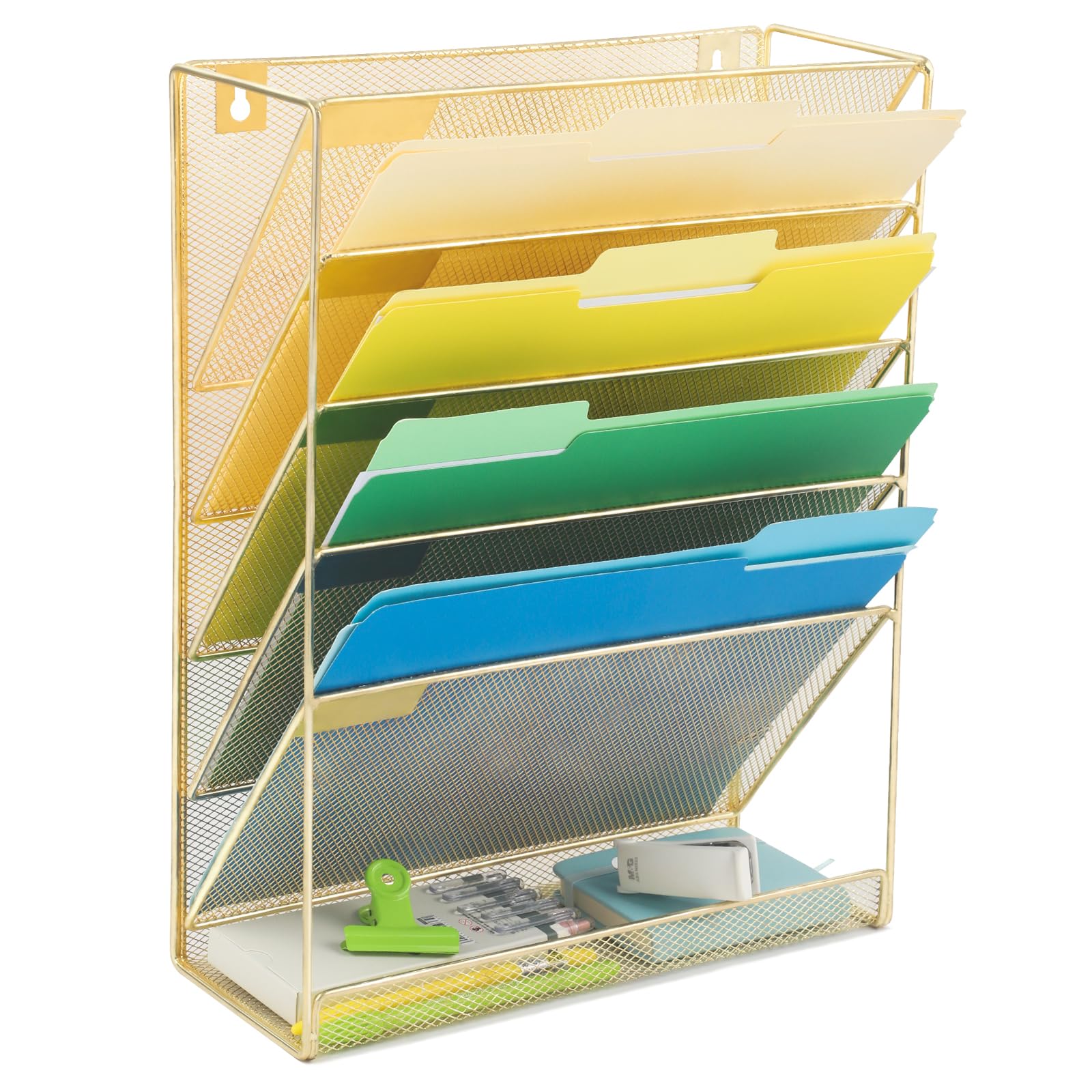 Snapklik.com : EASEPRES Desk File Organizer Mesh 6-Tier, Hanging Wall ...