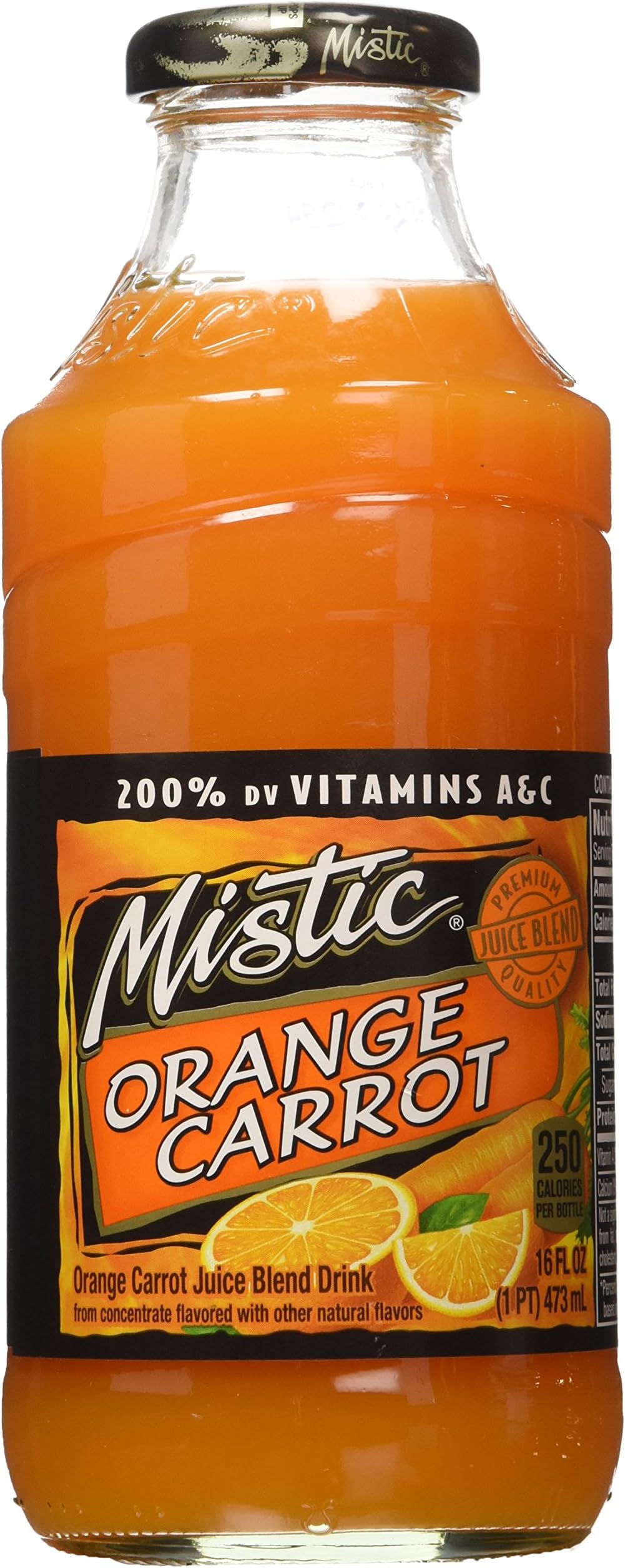 Amazon.com : Mistic Juice Drink - Tropical Carrot 16 oz/ 12 pack ...