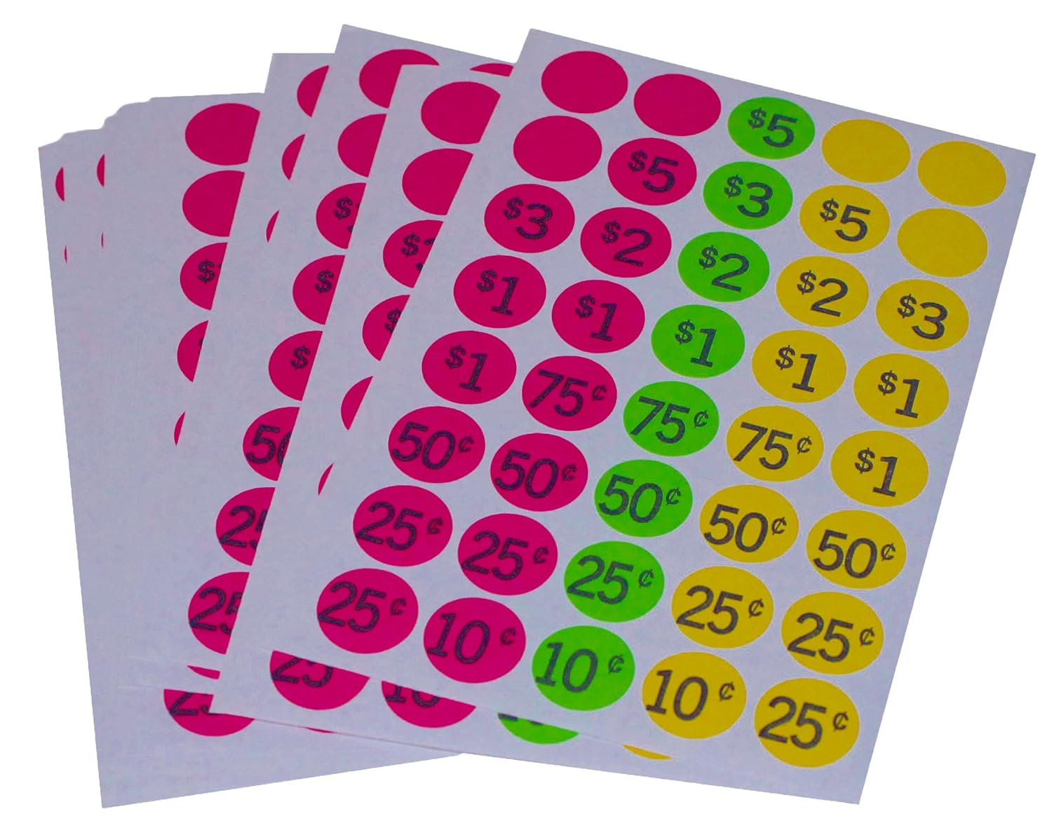Set of 1600 Garage Sale Price Stickers, Yard Sale Price Stickers ...