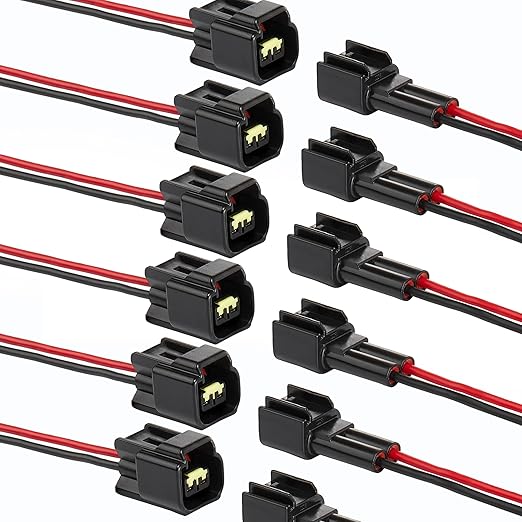 Amazon.com: WOODGUILIN 2 Pin Automotive Wire Connector Plug 2 Wire ...