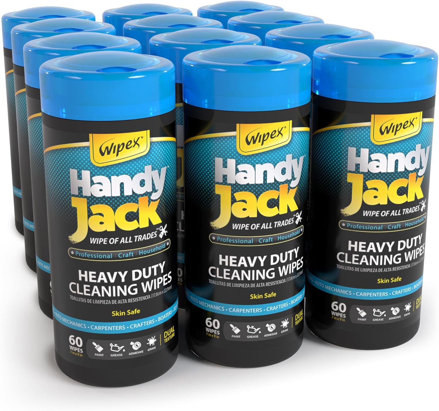 Amazon.com: Wipex Handy Jack Degreaser Cleaner Heavy Duty Wipes, Dual ...
