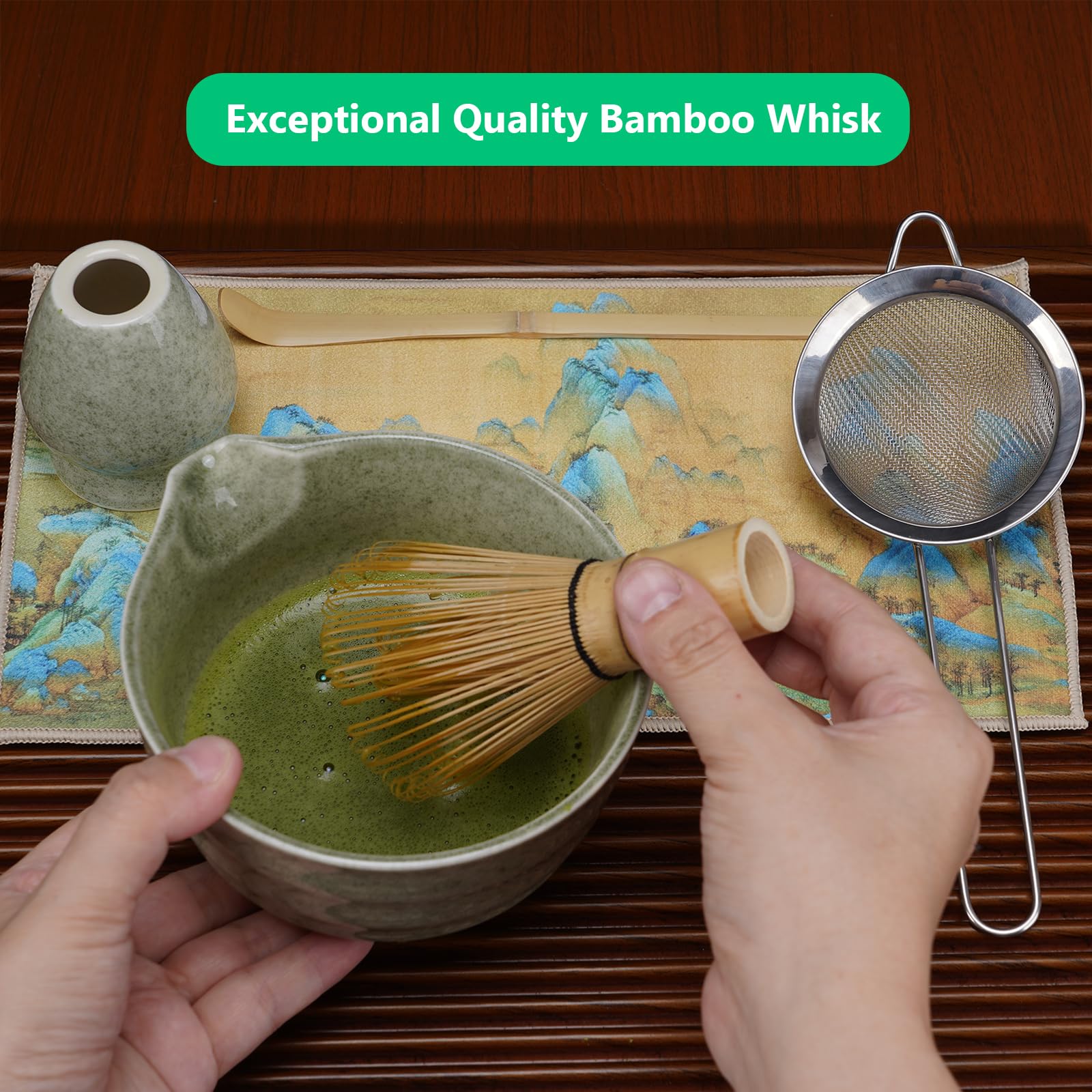 Matcha Stand Station Wholesale Bamboo Matcha Whisk Set Handmade ...