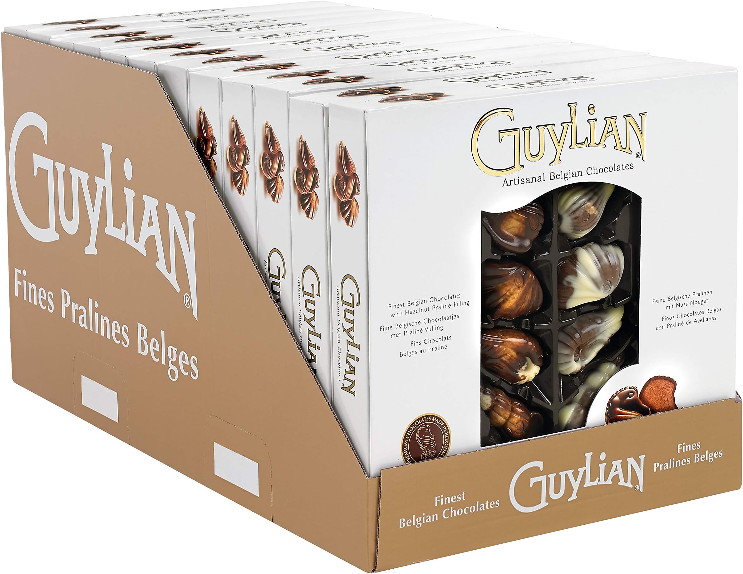 Amazon.com: GuyLian Original Belgian Chocolate Seashells 250g Gift Box ...