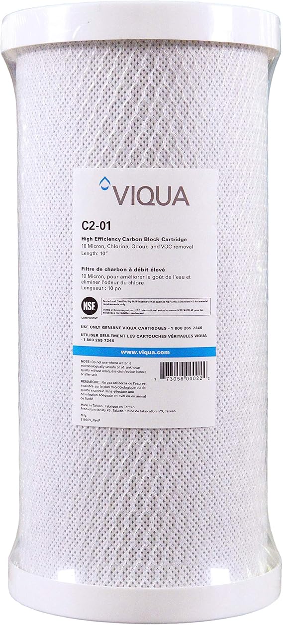 Viqua C2-01 10” High Flow Replacement Carbon Block Filter Cartridge for ...