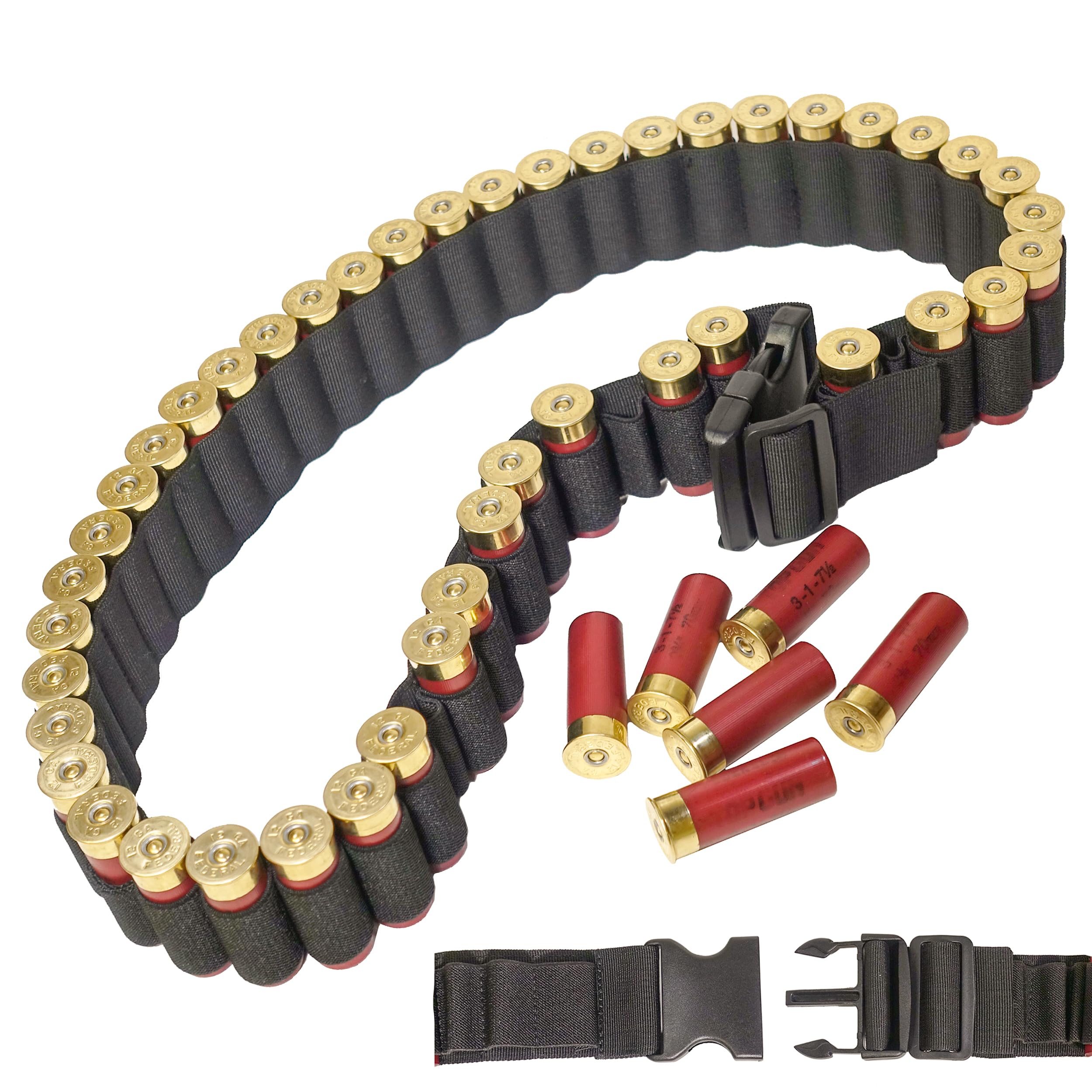 Amazon.com : TACTICAL BOY - 50 Round Capacity Shotgun Bandolier 12, 20 Gauge Shell Holder with ...