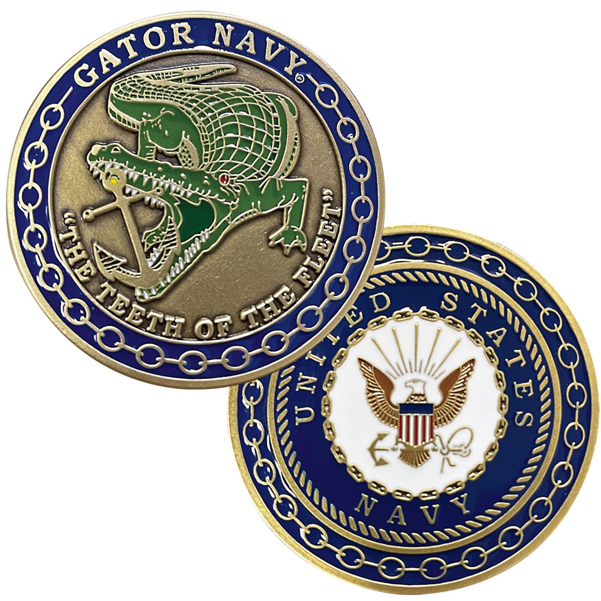 Amazon.com: Navy Amphibious Warfare Challenge Coin Gator Navy: Clothing ...
