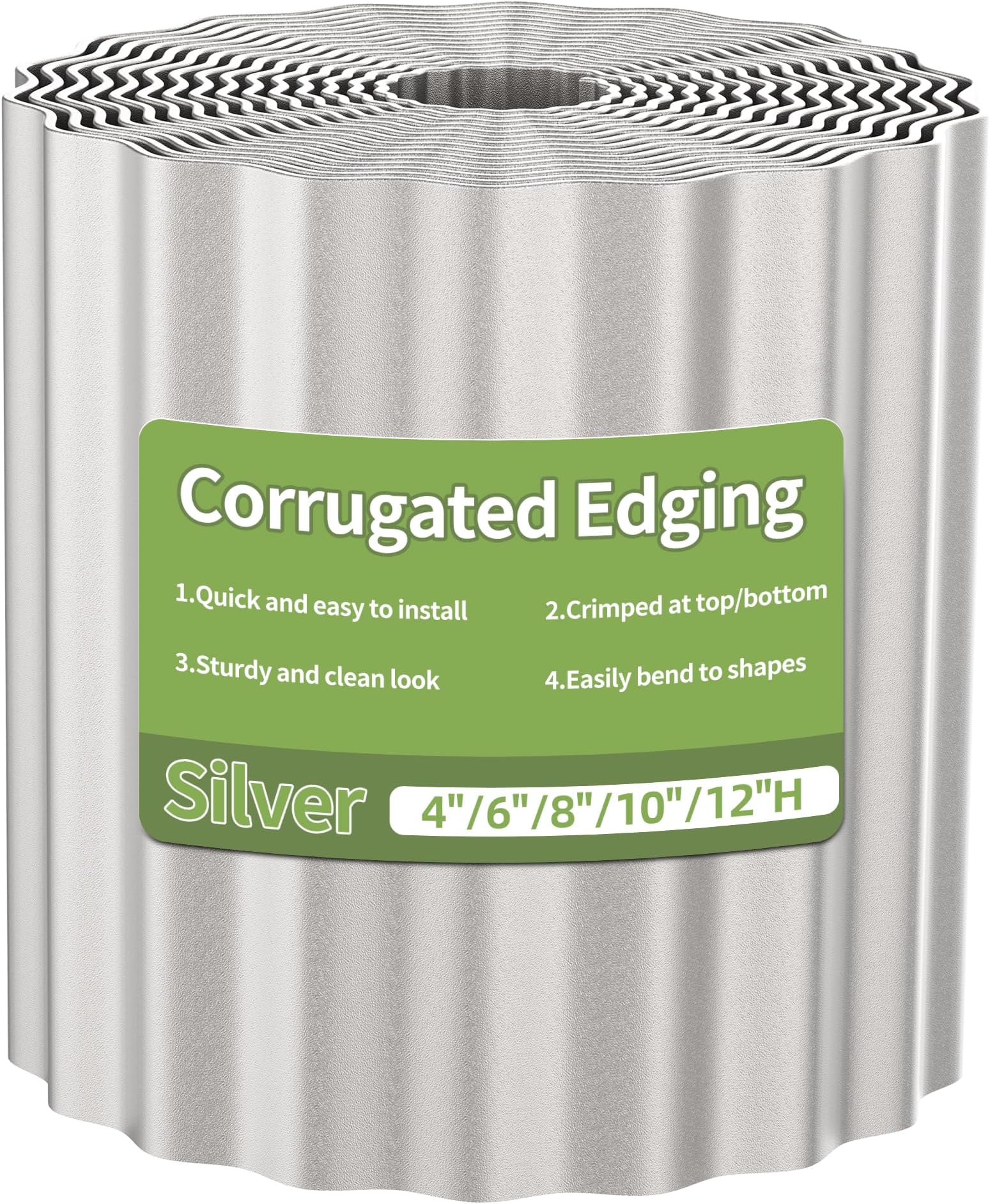 Amazon.com : TIANMU 2Pack Landscape Edging Border 6 Inch × 20 FT Silver ...
