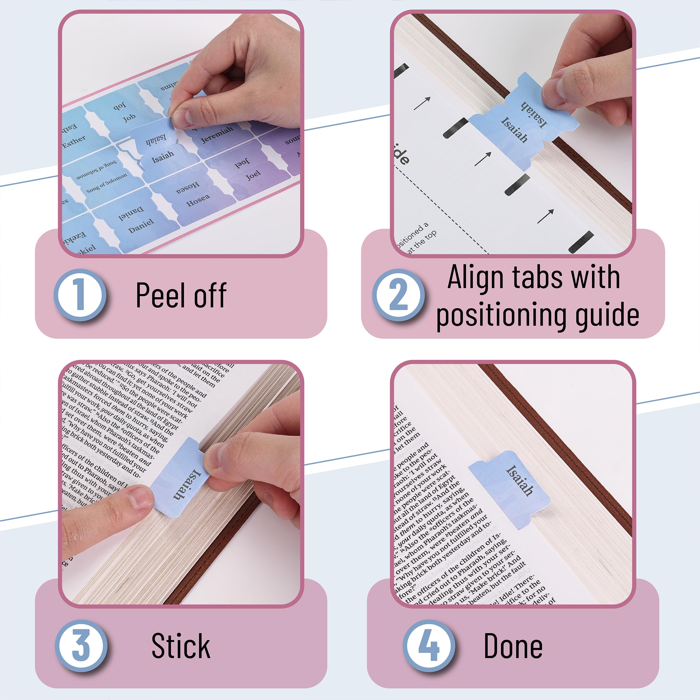 Snapklik.com : Bible Tabs, 75 Colorful Laminated Tabs For Women And Men ...
