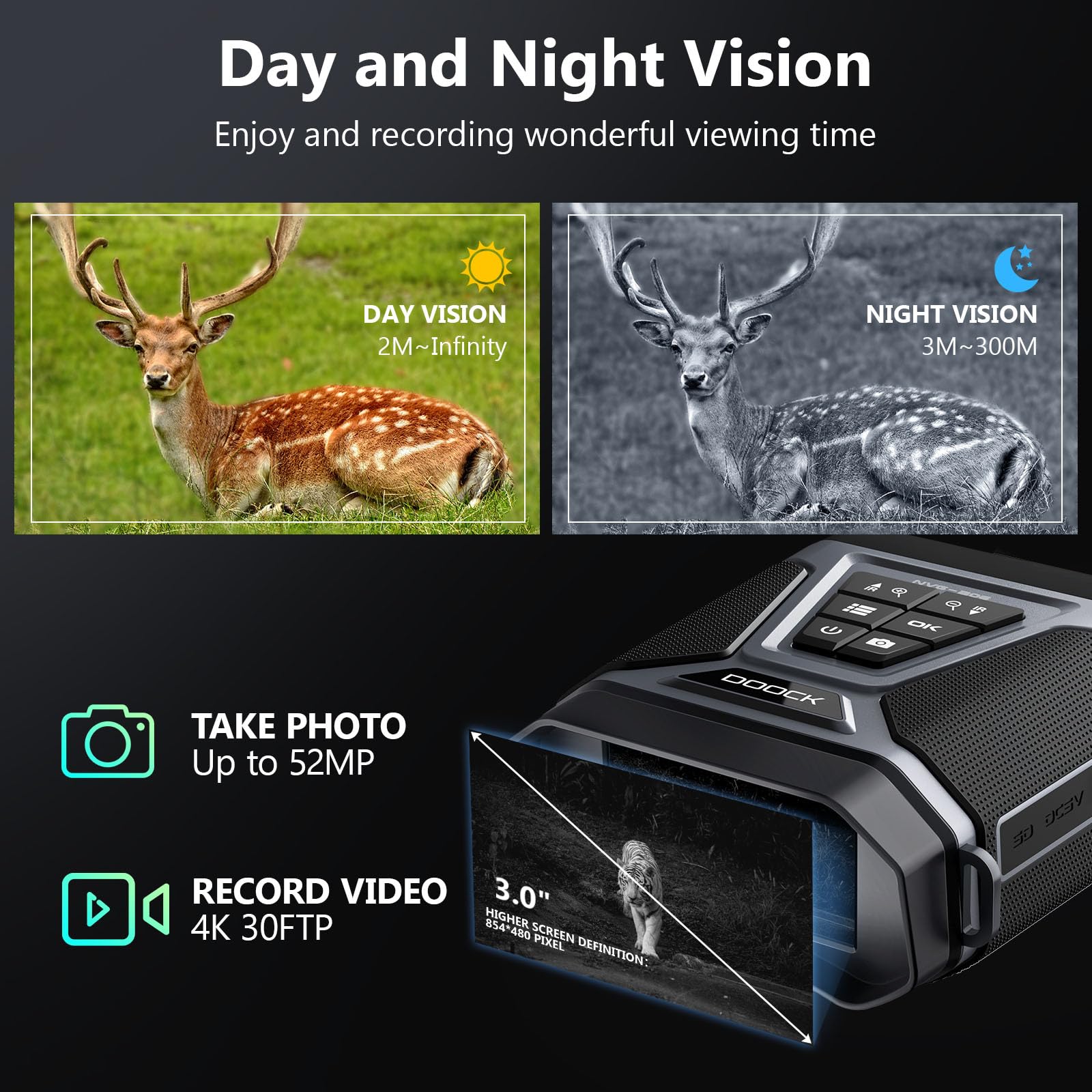 Snapklik.com : DOOCK Night Vision Goggles - 2024 Upgrade 4K Infrared ...