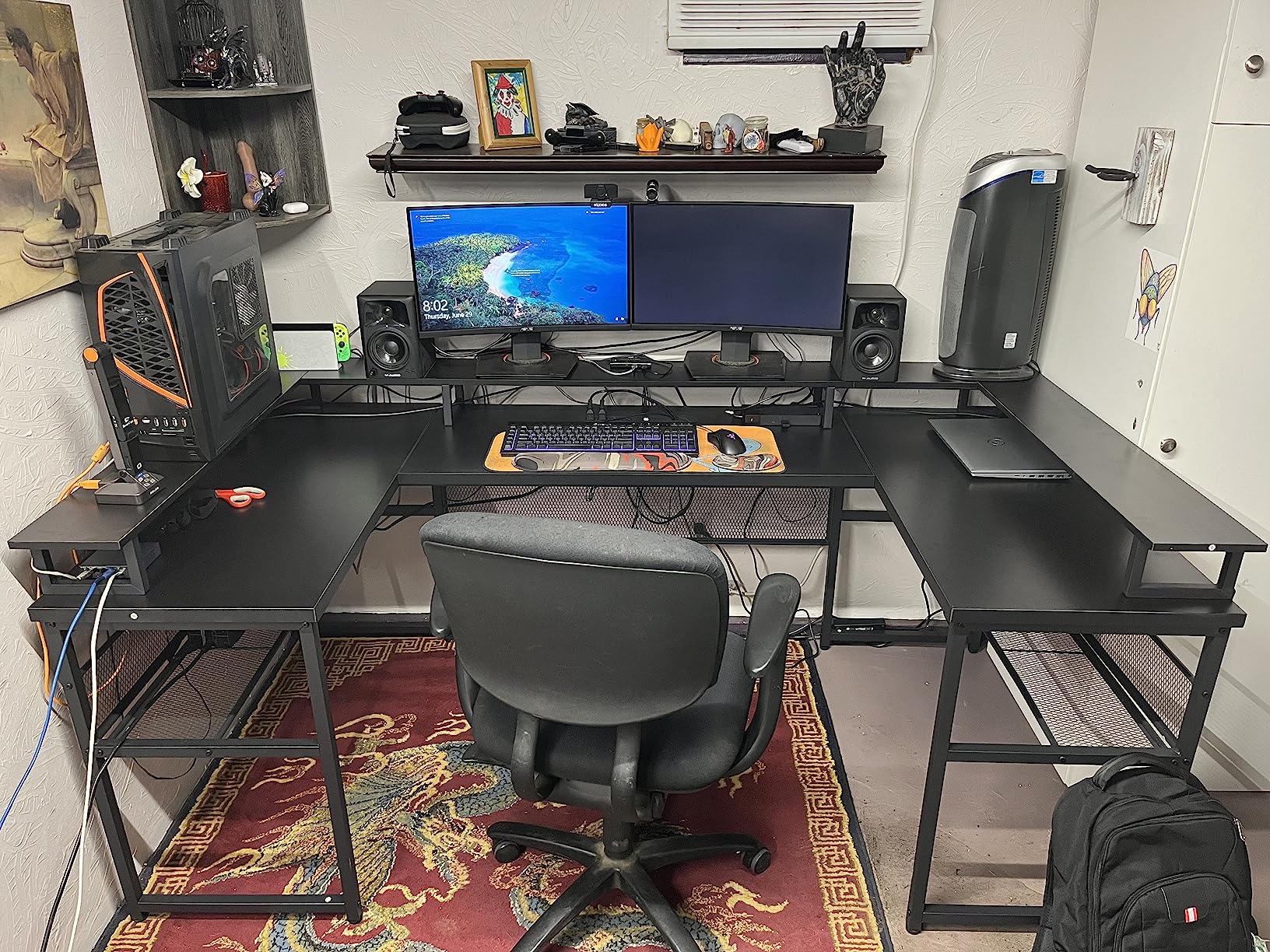 $50/mo - Finance Unikito U Shaped Desk, Reversible L Shaped Computer ...