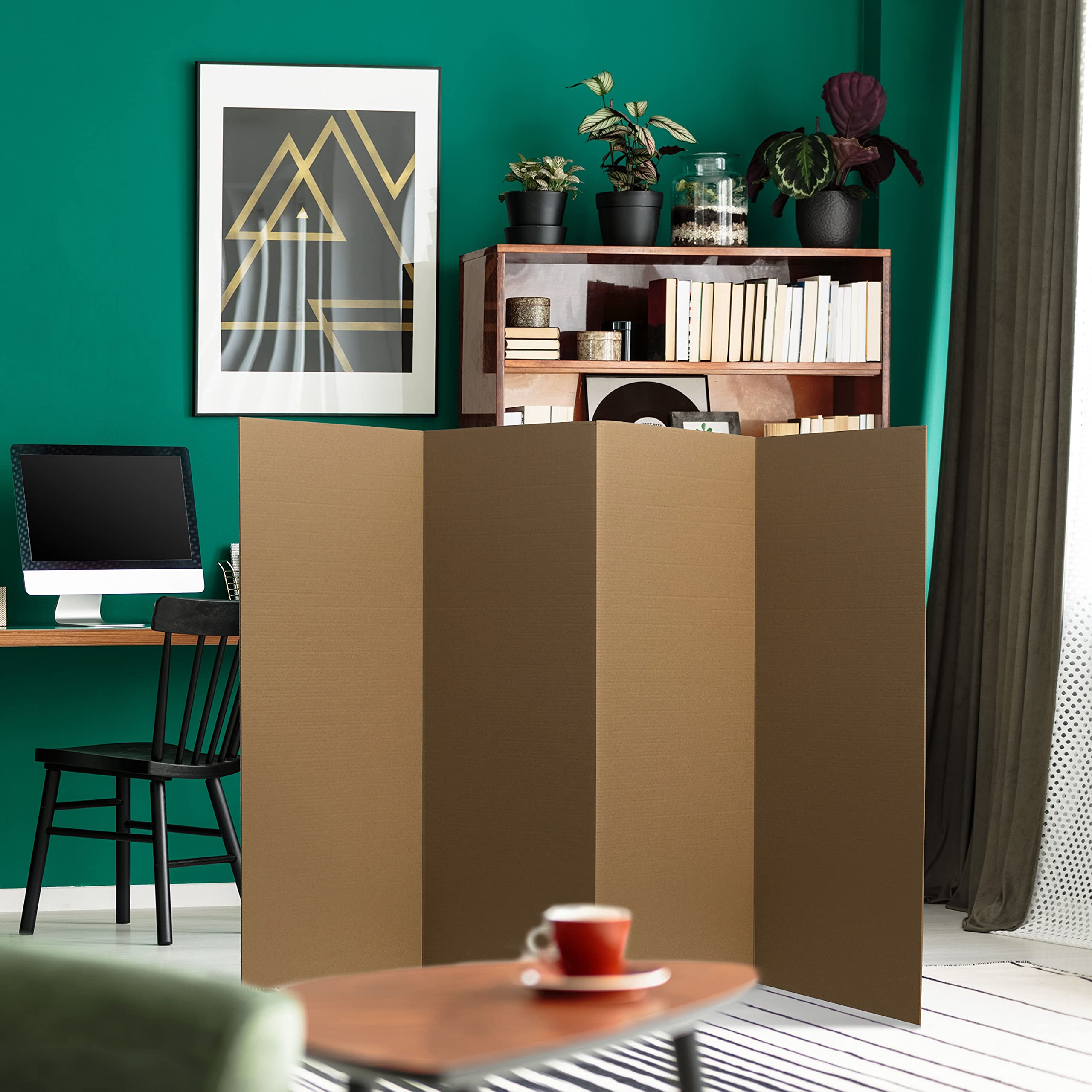Amazon.com: 4 ft. Short Brown Temporary Cardboard Folding Screen - 4 ...