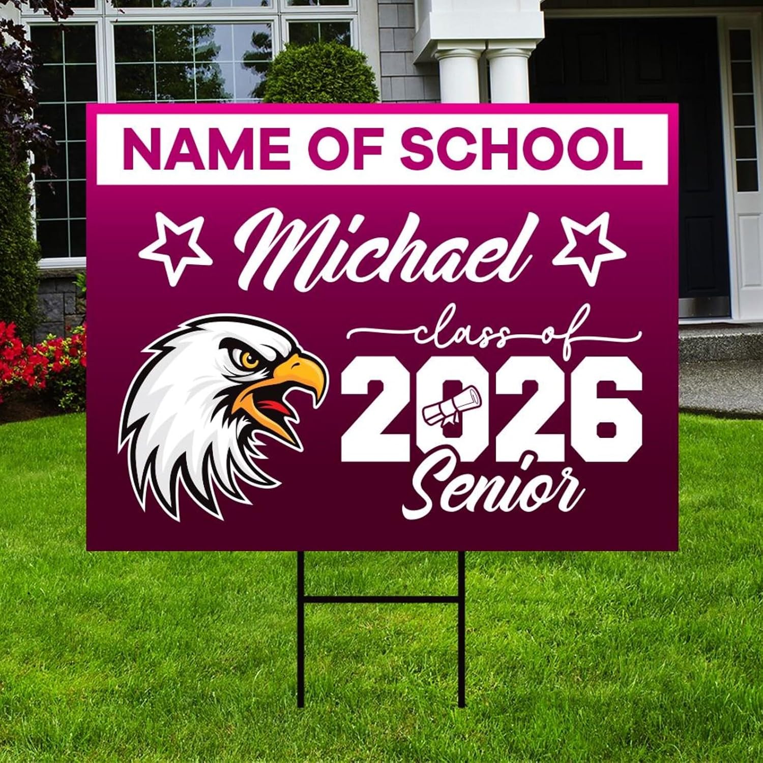 Amazon.com : Personalized Graduation Yard Sign 2026 with Mascot 2026 ...
