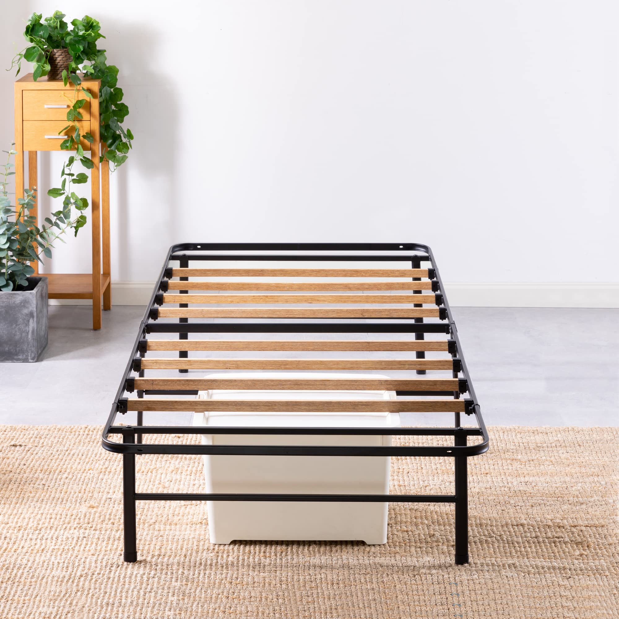 Zinus SmartBase Essential Mattress Foundation with Bamboo Slats / Metal ...