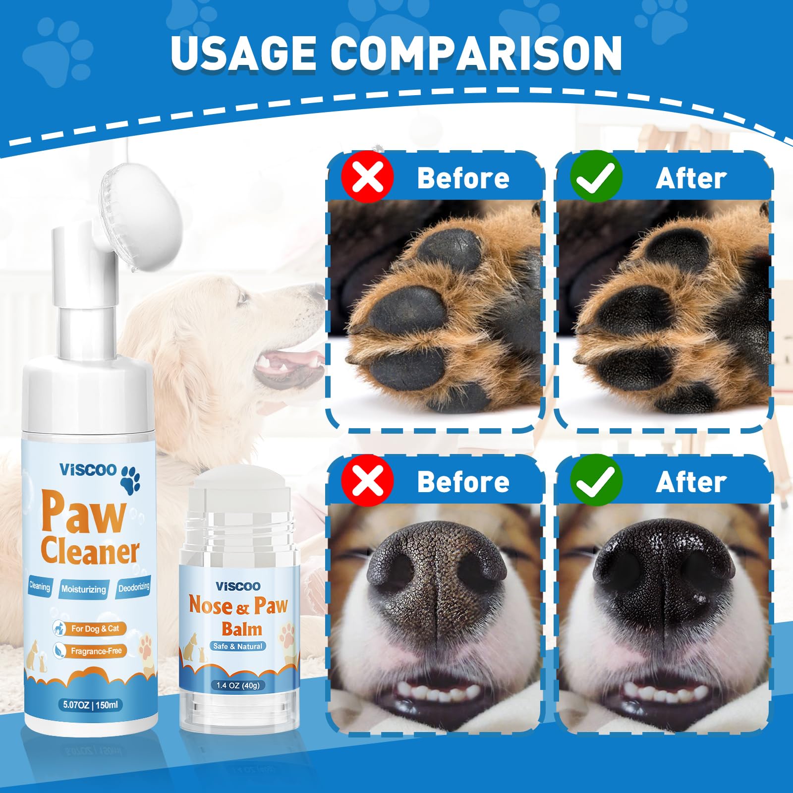 Snapklik.com : Dog Paw Care Kit, Dog Paw Cleaner For Dogs, Dog Paw Balm ...