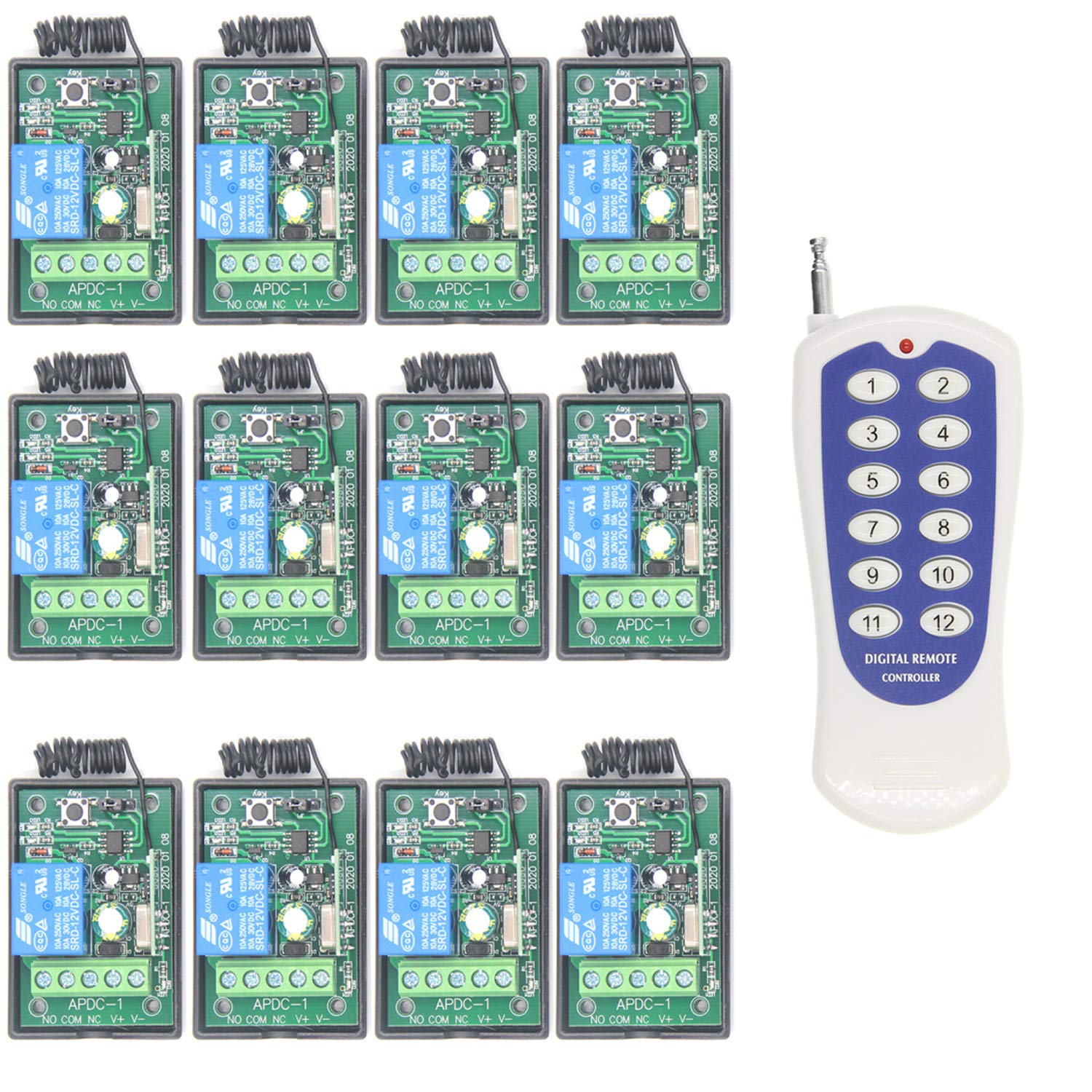 Buy One remote control controls Twelve receivers/Wireless Remote ...