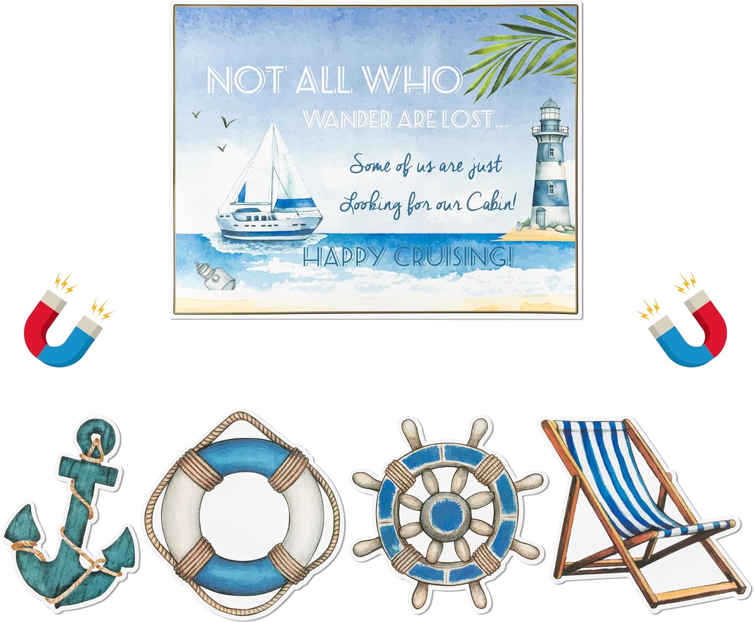 JAPBOR 5PCS Cruise Door Magnet, Sea Navigation Refrigerator Car Ship ...