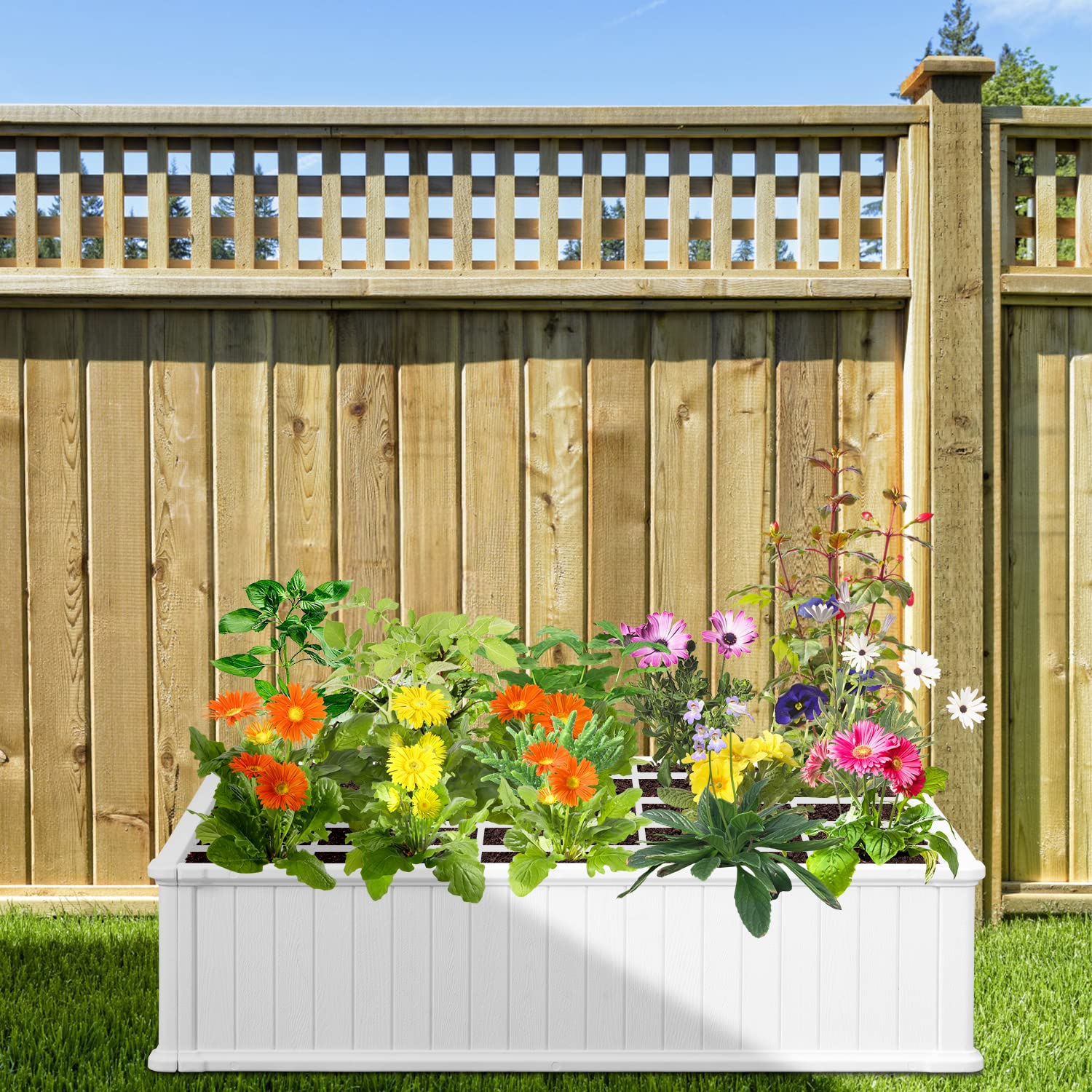 Raised Garden Bed Kit Gate Light Green Galvanized Steel Raised Garden