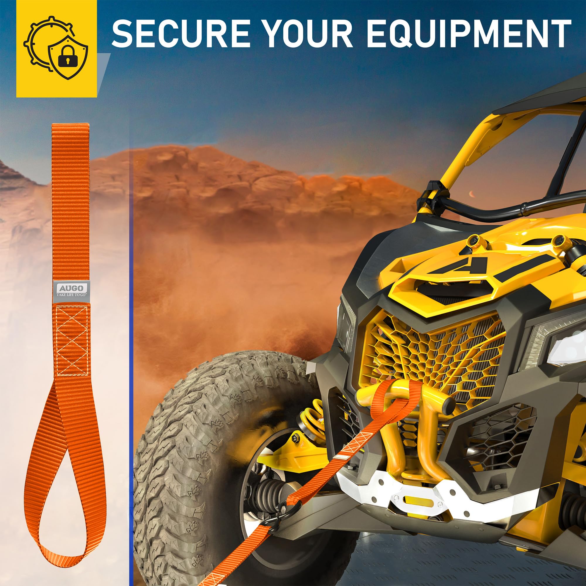 Snapklik.com : AUGO Heavy Duty Soft Loops Pack Of 6-1.5 X 17 Tie Down ...