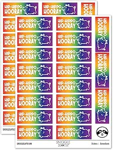 Amazon.com: Hip-Hippo Hooray Teacher Student School Sticker Pack ...