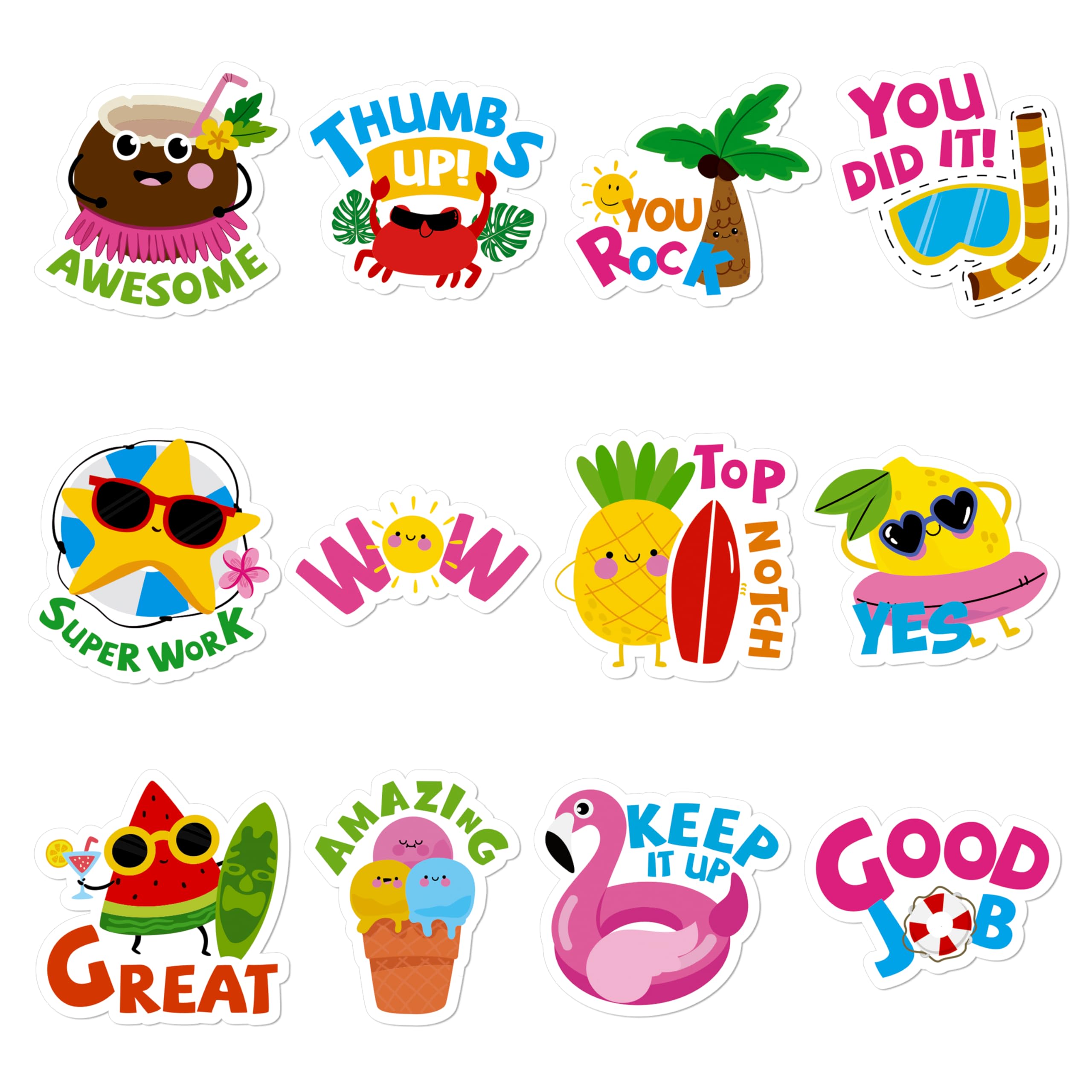 Amazon.com: X1zuue Summer Scratch and Sniff Sticker for Kids- 300Pcs ...