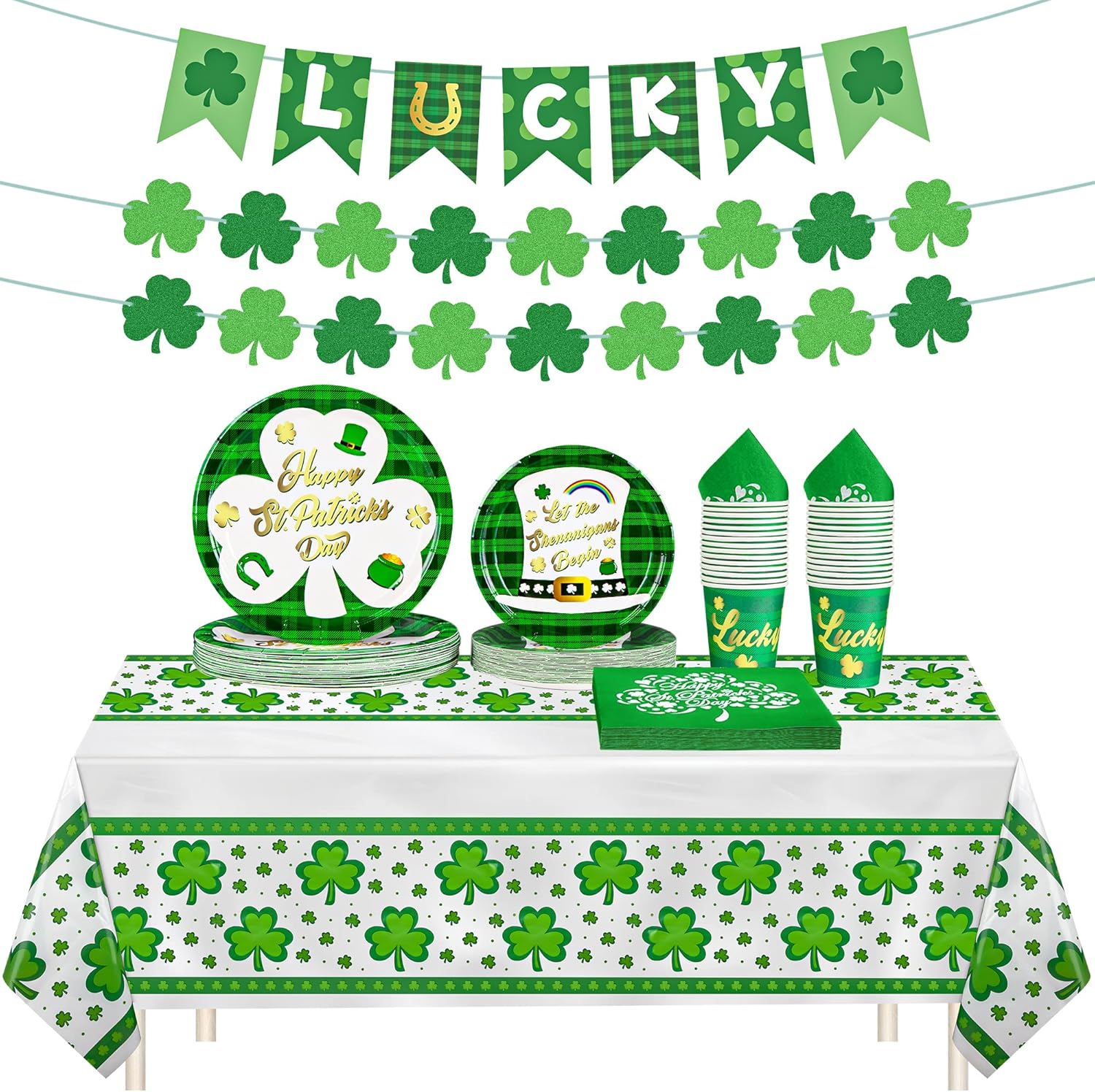 Amazon.com: 146 PCS St Patricks Day Party Supplies, 30 Sets St Patricks ...