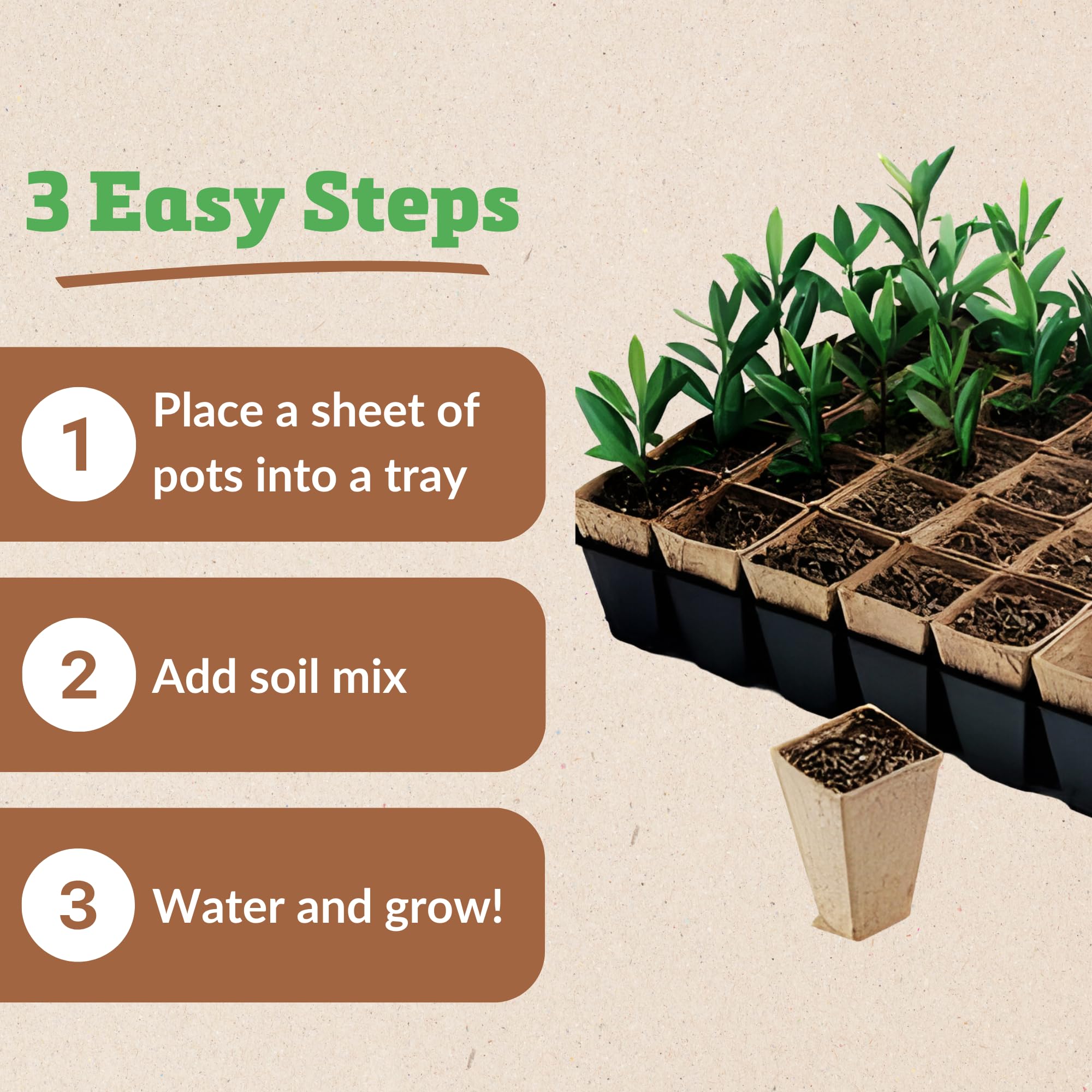 Snapklik.com : Jiffy - Peat Pots - Square Plant Seedling Starters Kit ...