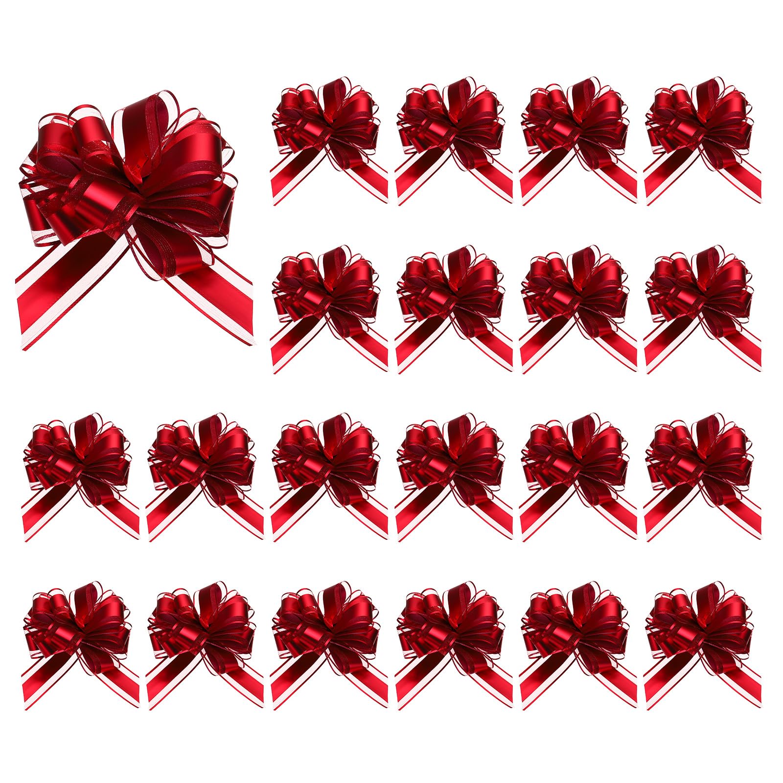 Amazon.com: uxcell 20pcs Wine Red Pull Bows 6.3 Inches Wide Large ...