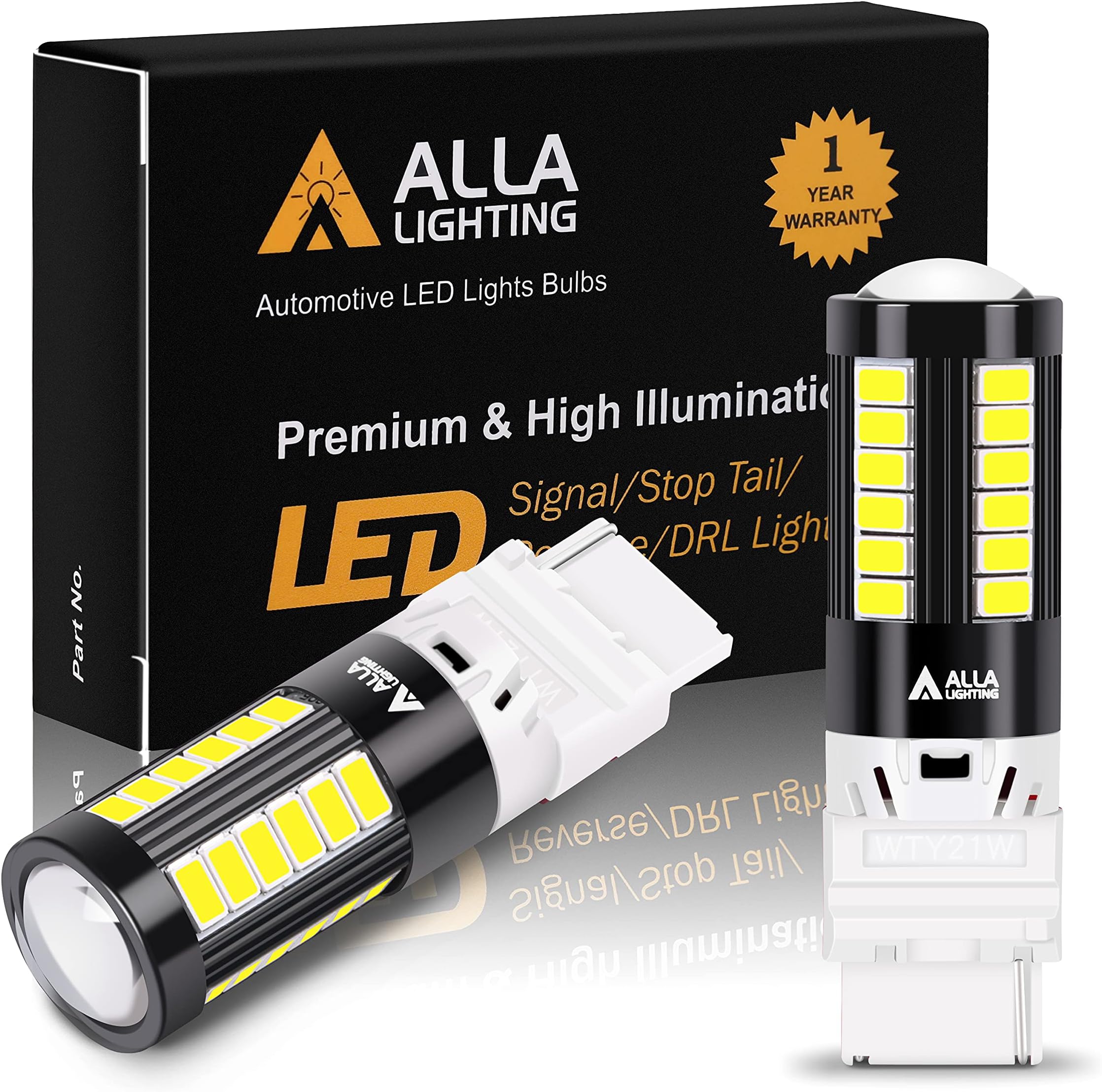Amazon.com: Alla Lighting WT21W LED Bulbs, Super Bright Rear Turn ...