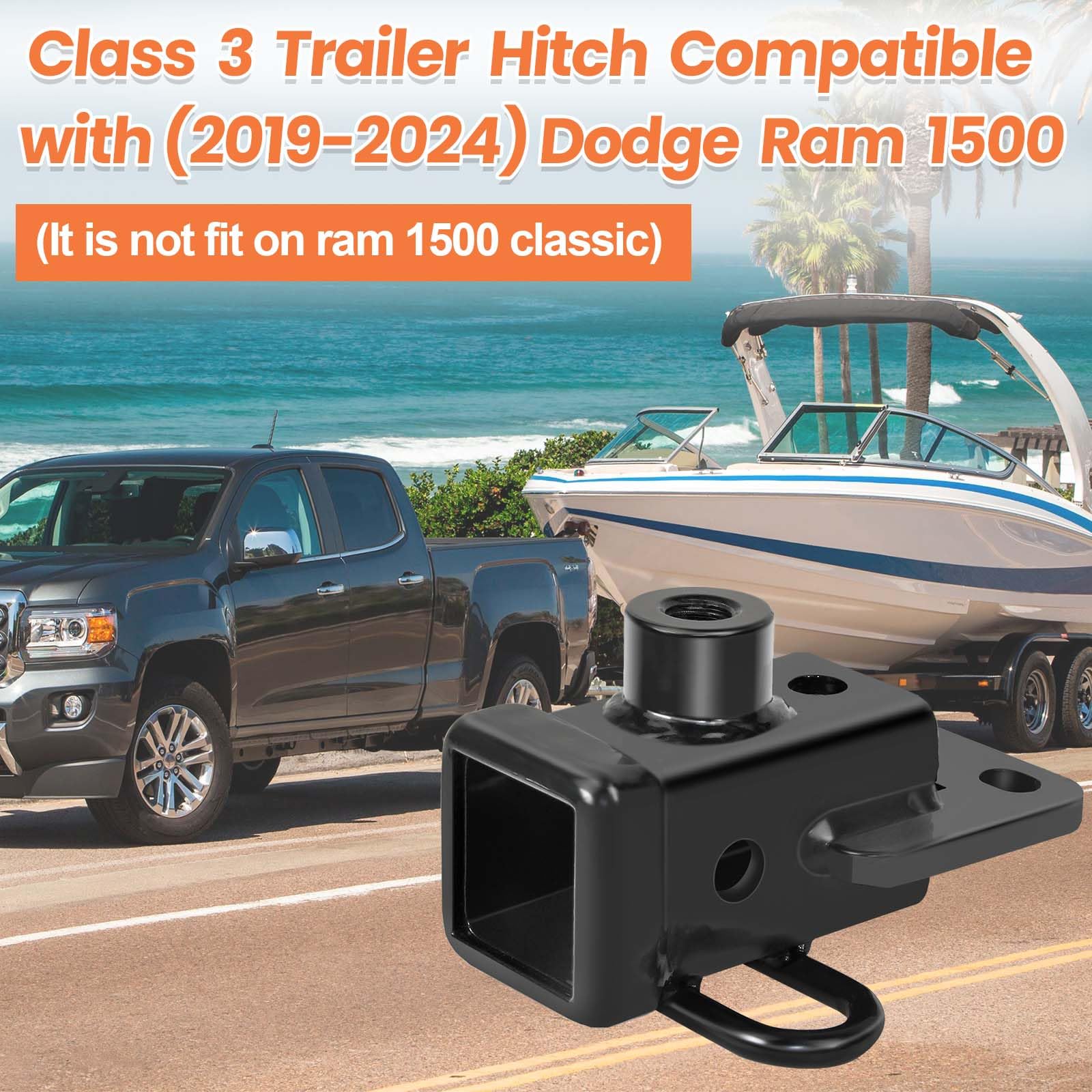 Snapklik.com : 13419 Trailer Hitch Receiver, Class 3 Trailer Hitch, 2 ...