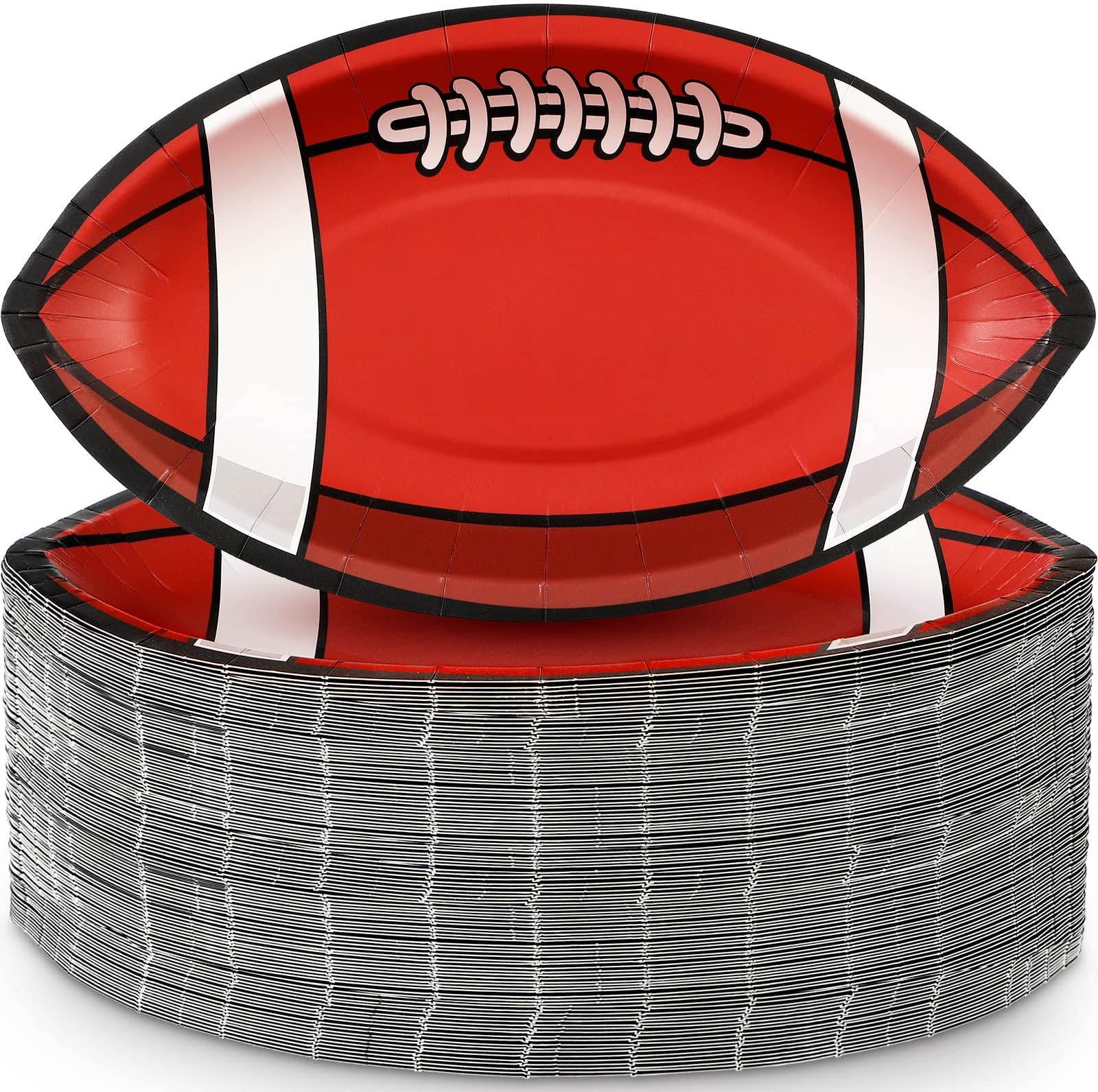 Amazon.com | 100 Pcs Football Paper Plates Disposable Football Party ...
