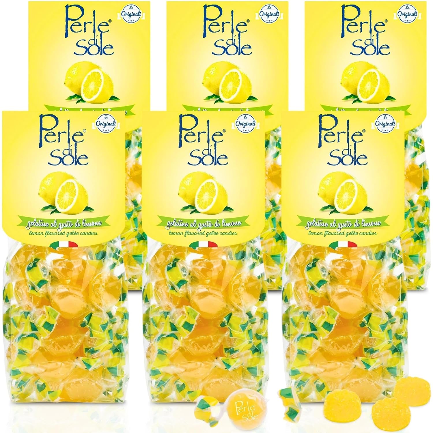 Amazon.com : Perle di Sole Soft Lemon Candy from Italy - Lemon Jelly Candy - Italian Candy ...