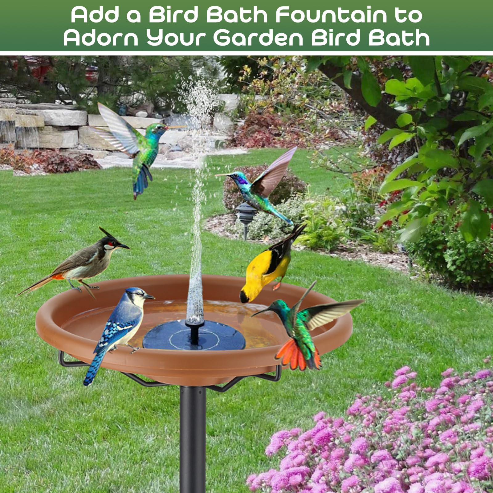 Snapklik.com : Lcokeiy Freestanding Birdbaths Bowl, 47 Inch Garden ...