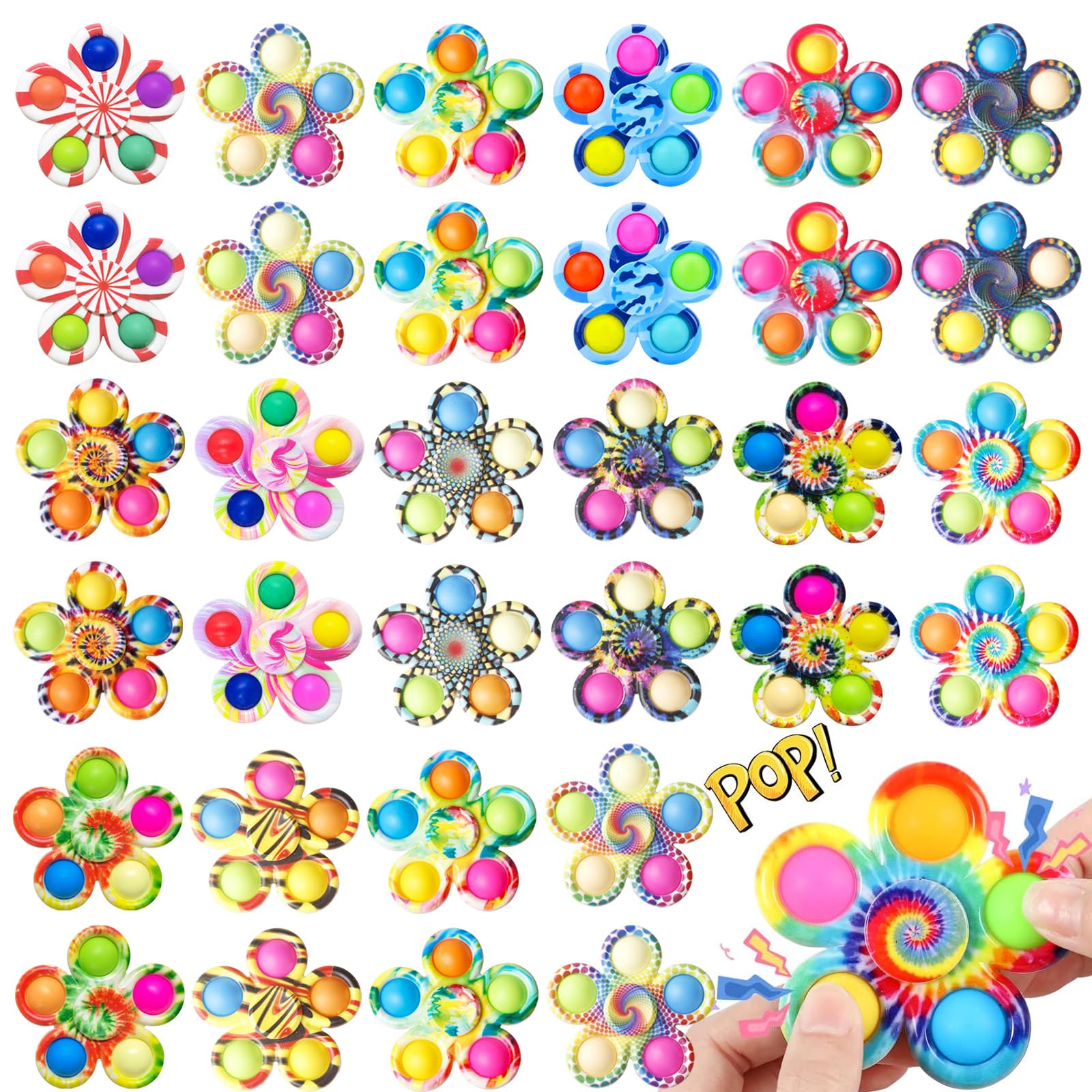 Amazon.com: Fidget Spinner Bulk 32PCS, Sensory Toys for Kids and Adults ...