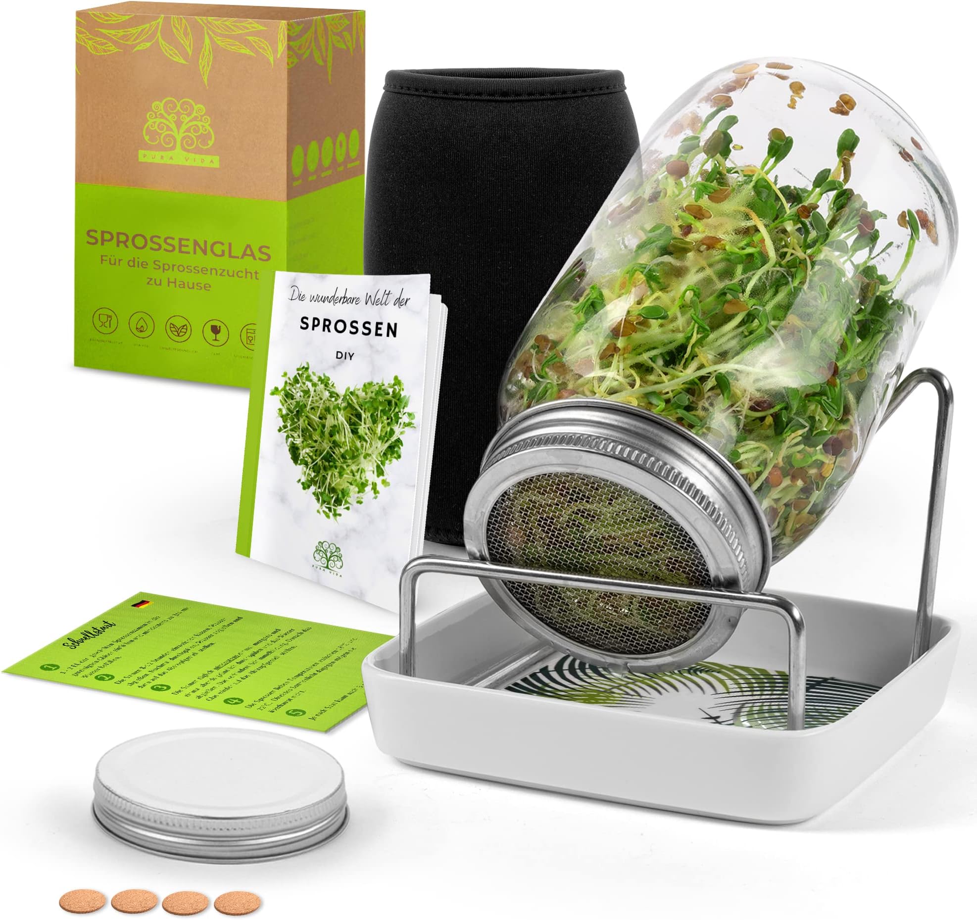 Züchte Microgreens zu Hause: Selbstbewässernde Terrakotta Anzuchtschale ...